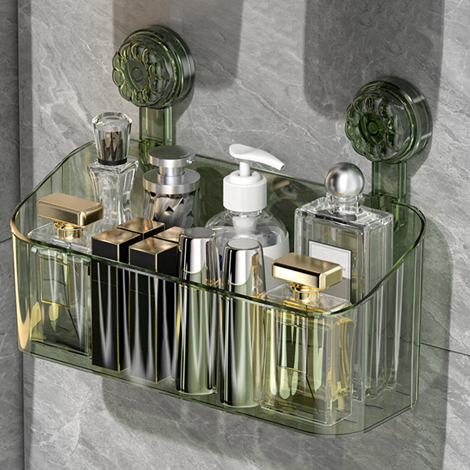 cuyhtdup Storage Shelf Shower Storage Box Aluminum Alloy Wall Mounted ...