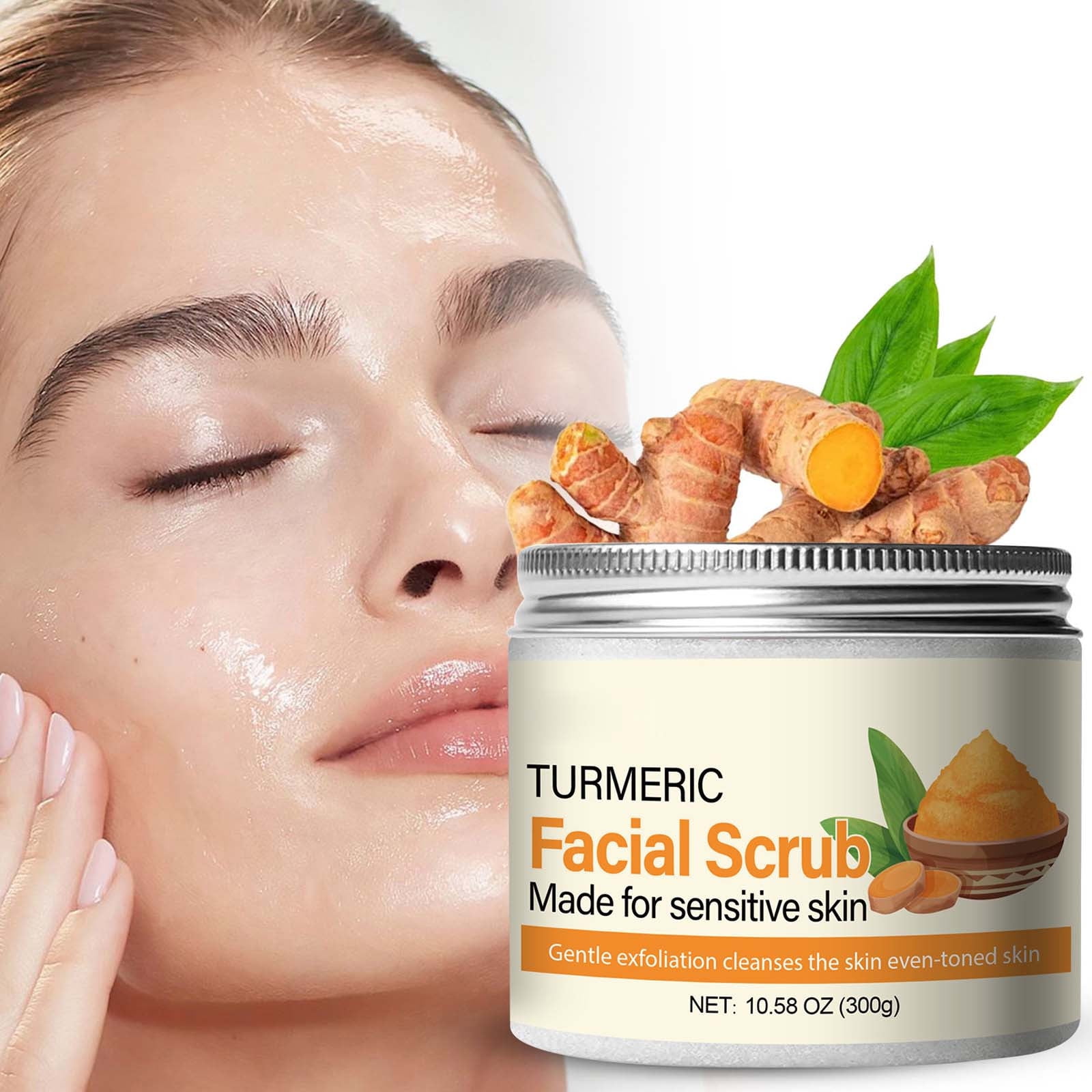 cuyhtdup Turmeric Facial Scrub Made For Sensitive Skin Gentle ...