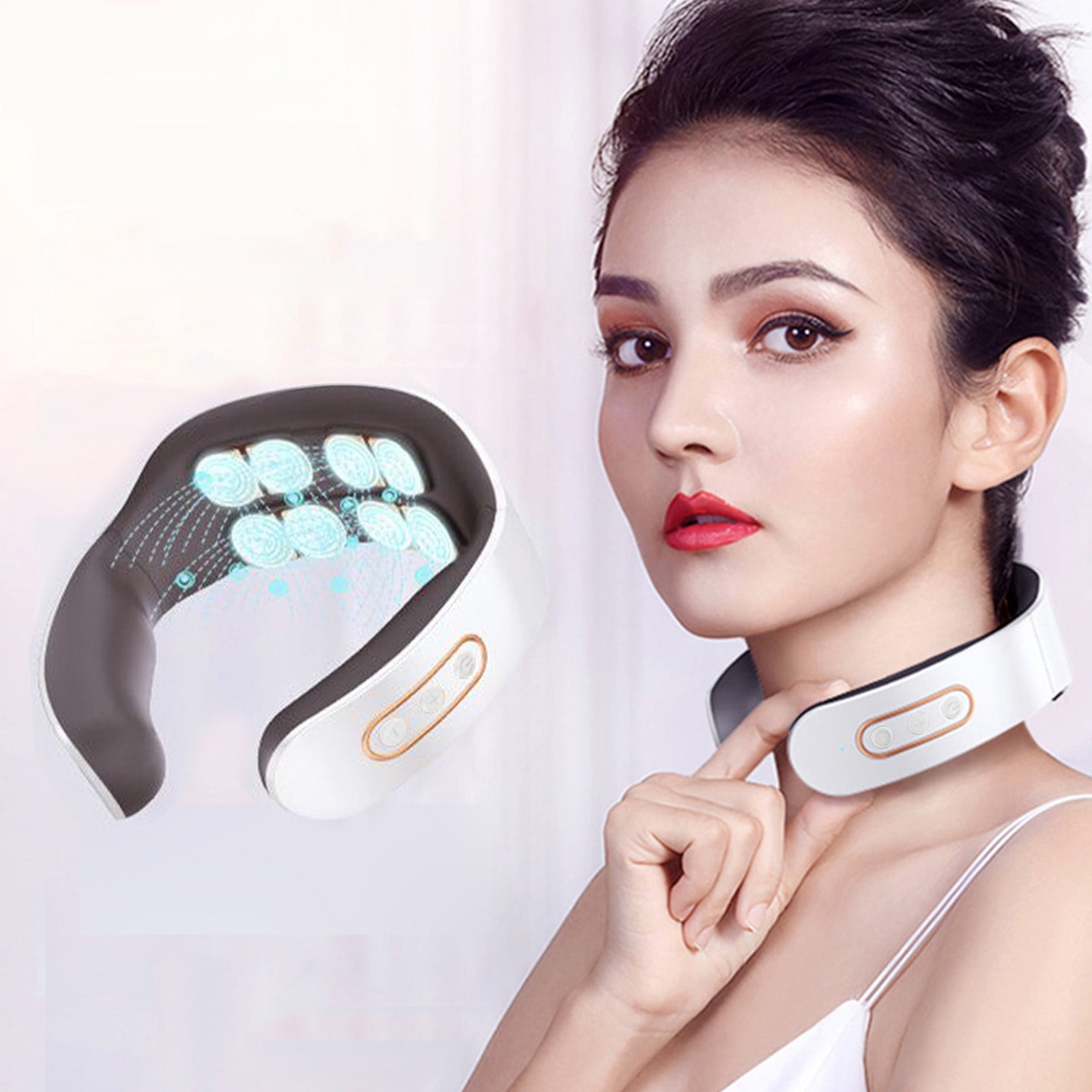 cuyhtdup With Hot Compress Mode Cervical Spine 9 Gear Massage Modes ...