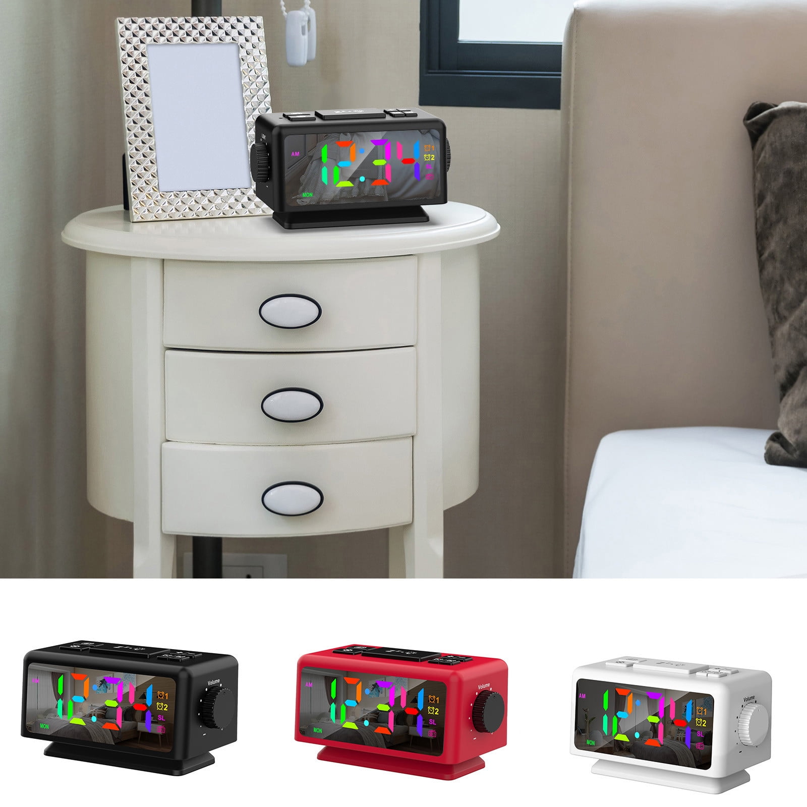 cvlncycling Clearance Alarm Clocks with Large Numbers,Alarm Clocks with ...