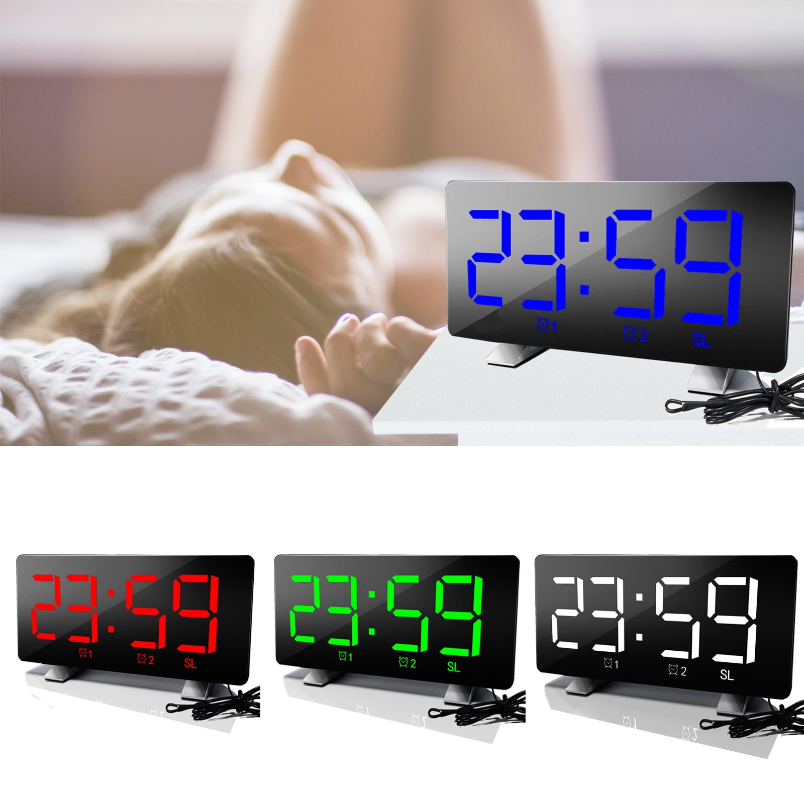 cvlncycling Clearance Digital Alarm Clocks for Bedrooms,Alarm Clock for ...