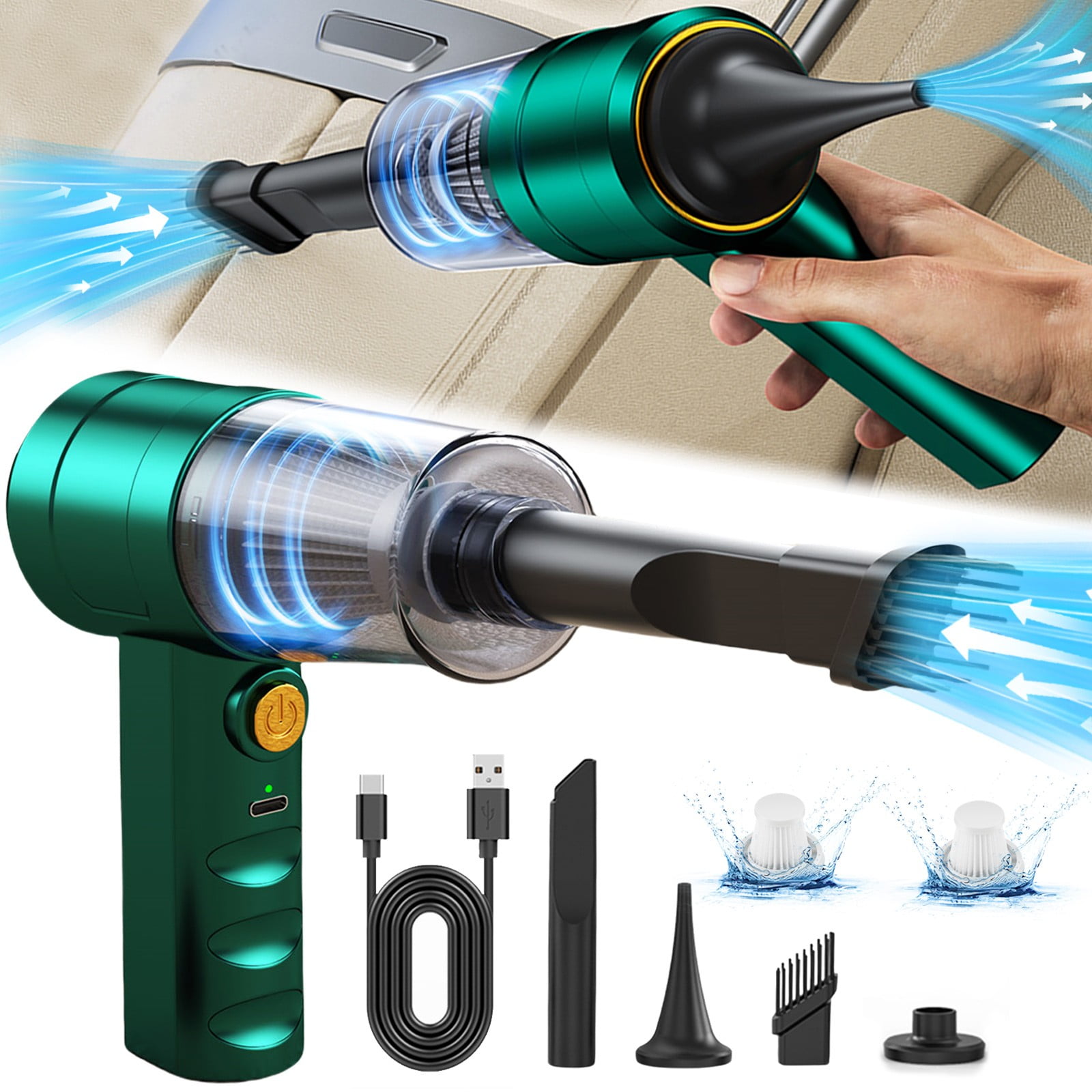 cvlncycling Handheld Car Vacuum Cleaner, Portable High Power Cordless ...