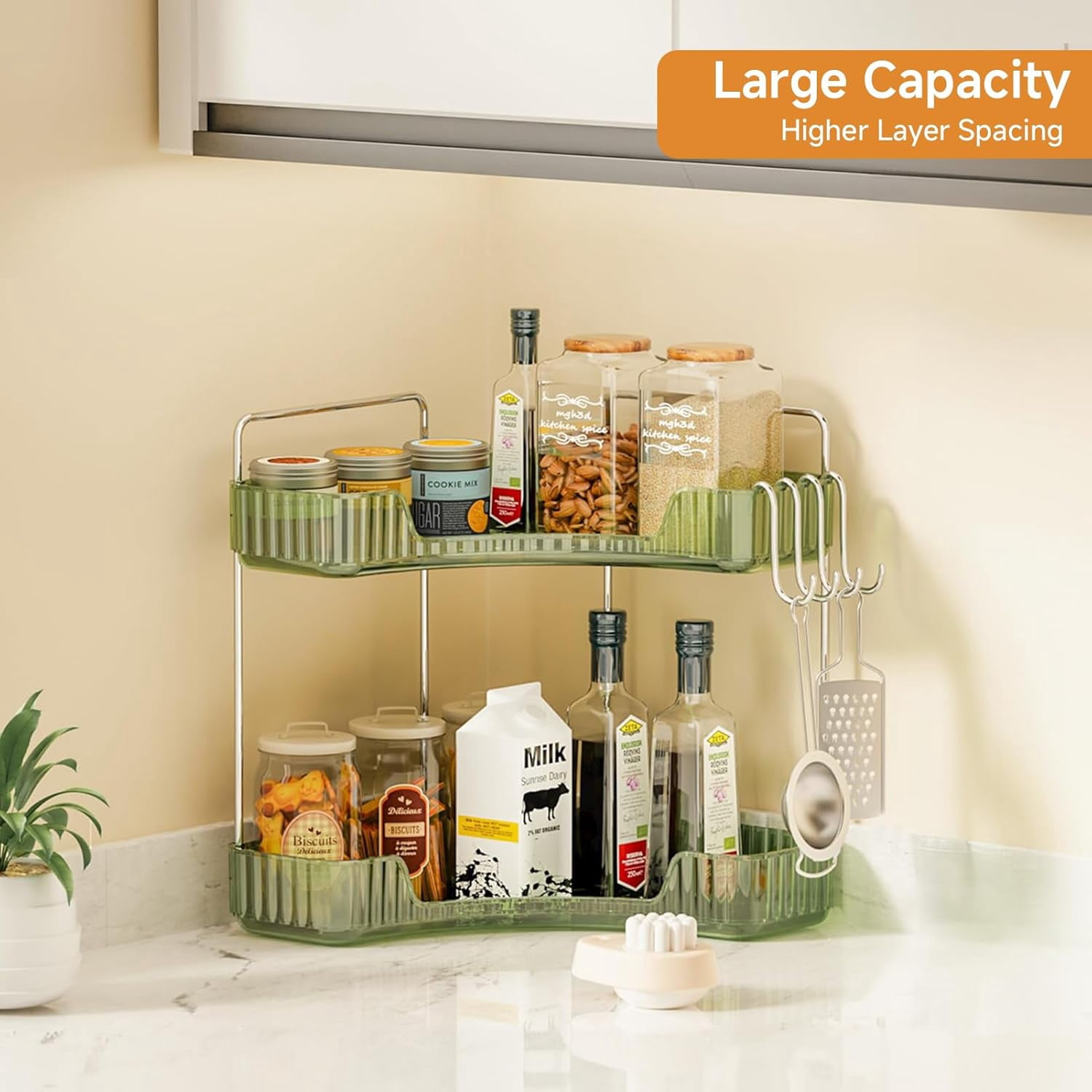 cvqazxse 3 Tier Corner Bathroom Organizer Countertop Plastic Bathroom ...
