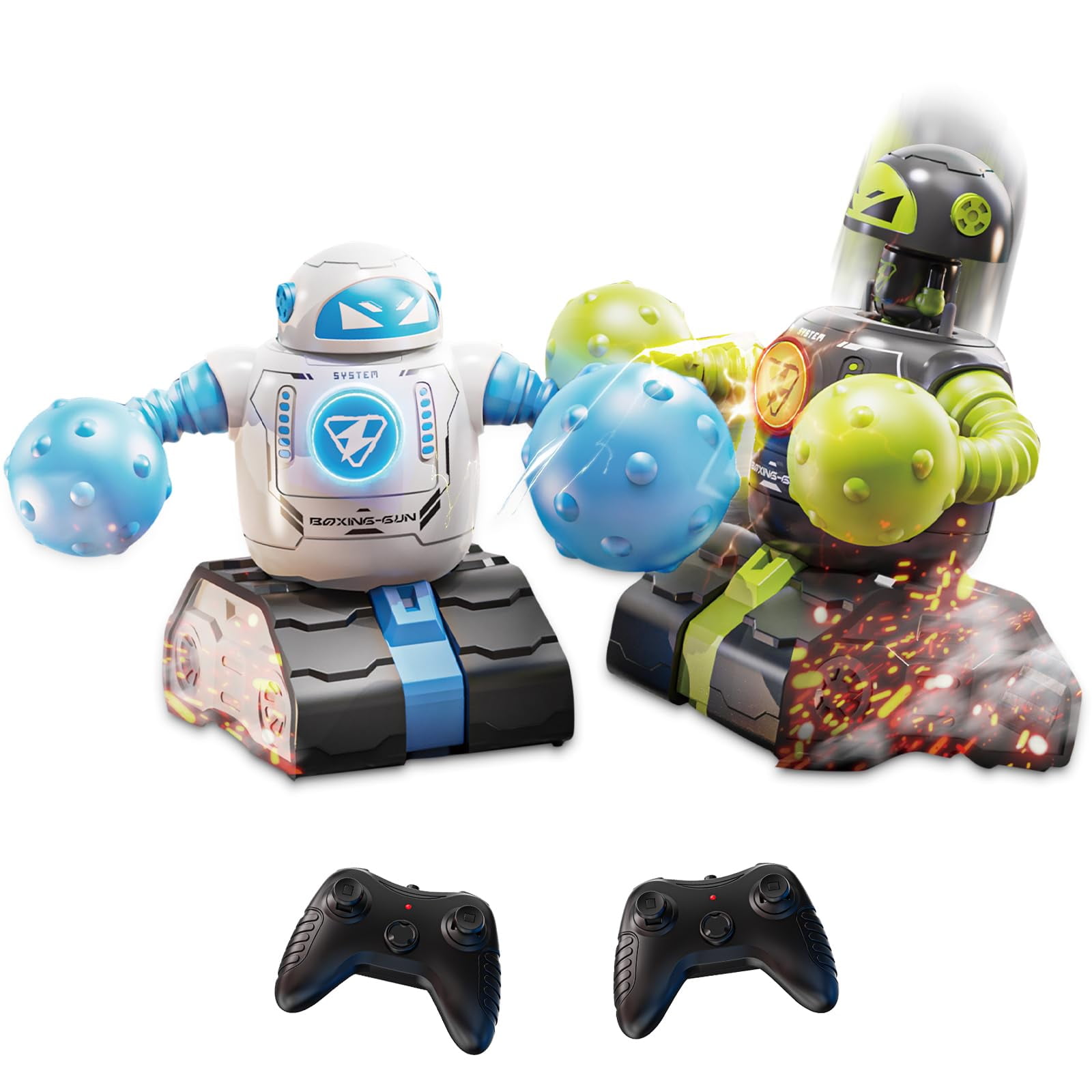 cxjoigxi Remote Control Fighting Robots Set of 2, RC Ejecting Battle ...