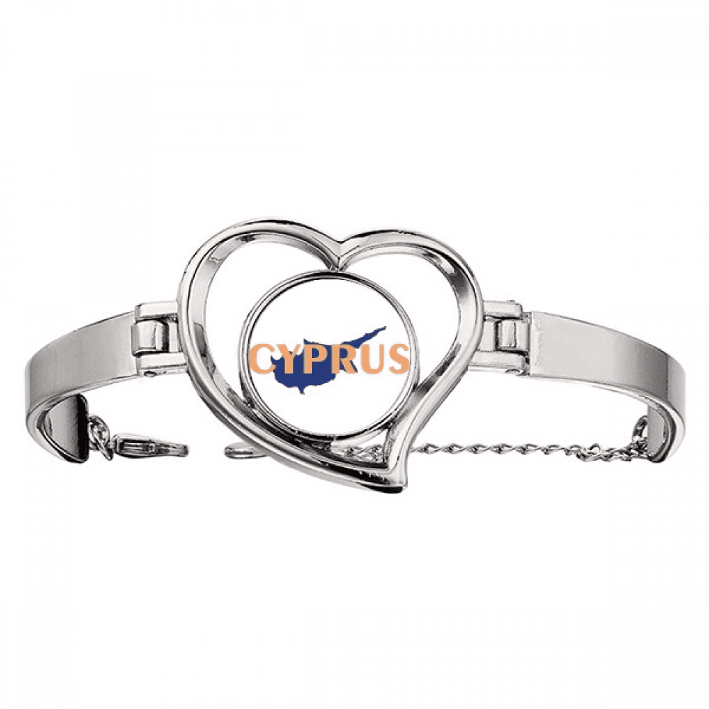 cyprus euan map tourism bracelet heart jewelry wire bangle - Walmart.com