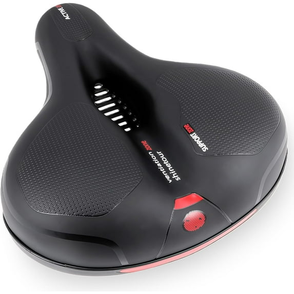 cyrico Bike Seat Cushion for Men Women, Bicycle Seat with Dual Shock Absorbing Ball, Comfortable ...