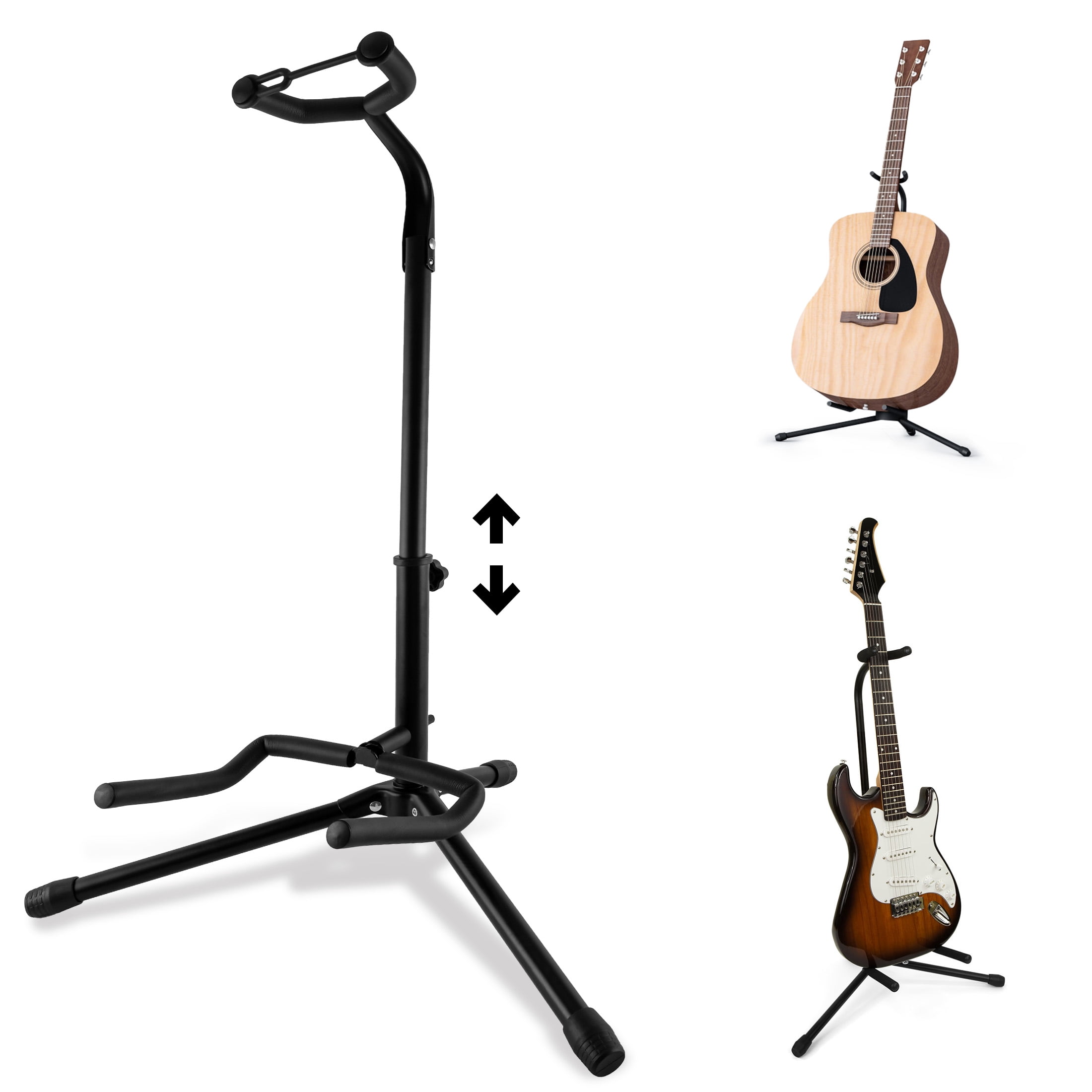 cyrico Guitar Stand, Folding Universal Guitar Stands Floor with Secure ...