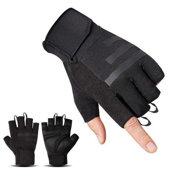 Fitness Gym Workout Gloves for Men and Women, Half Finger Weightlifting Gloves with Breathable ...