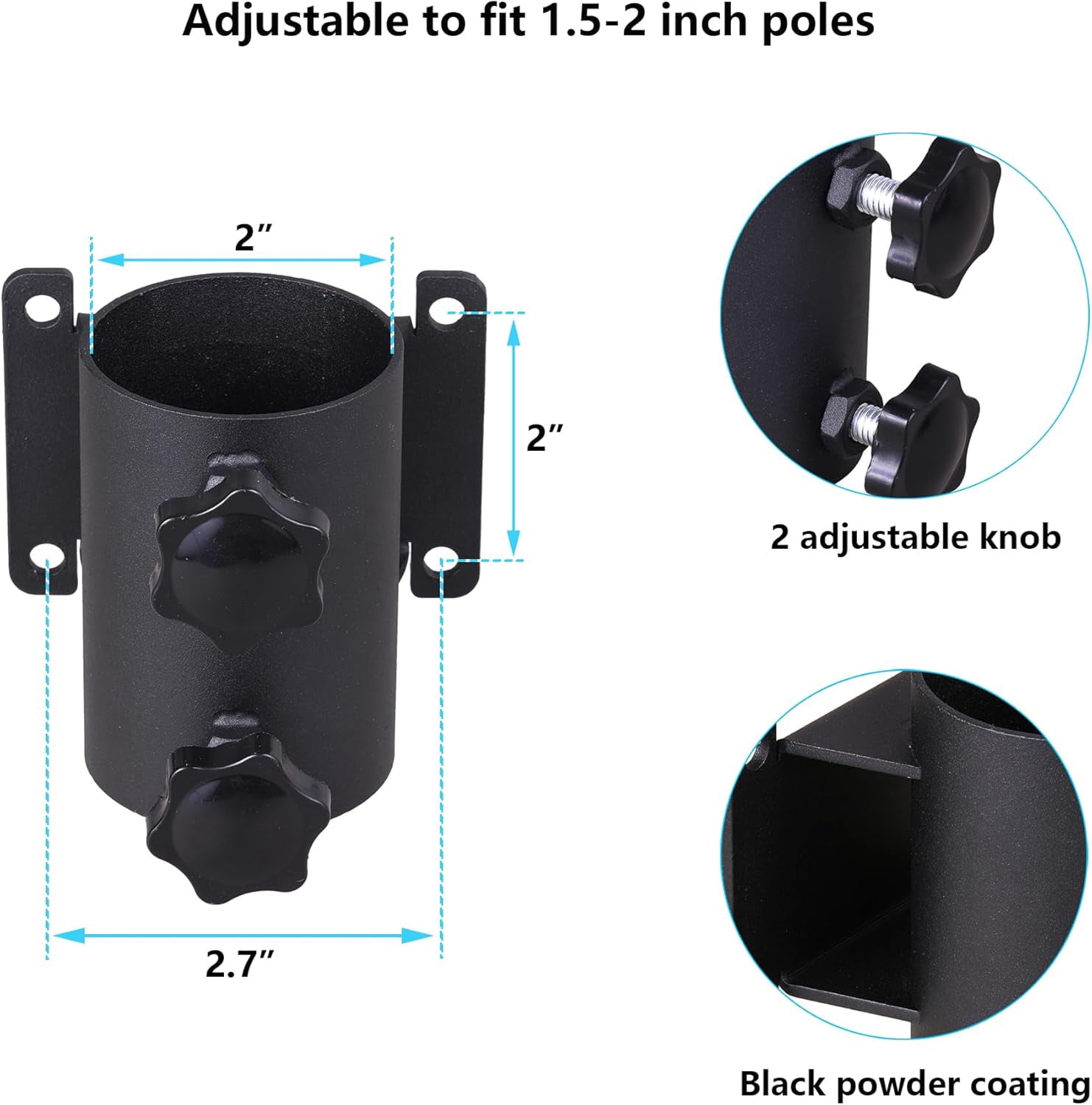 cyuvbuon 2PCS Holder Heavy Duty Stand Holder clamp Adjustable clamp ...