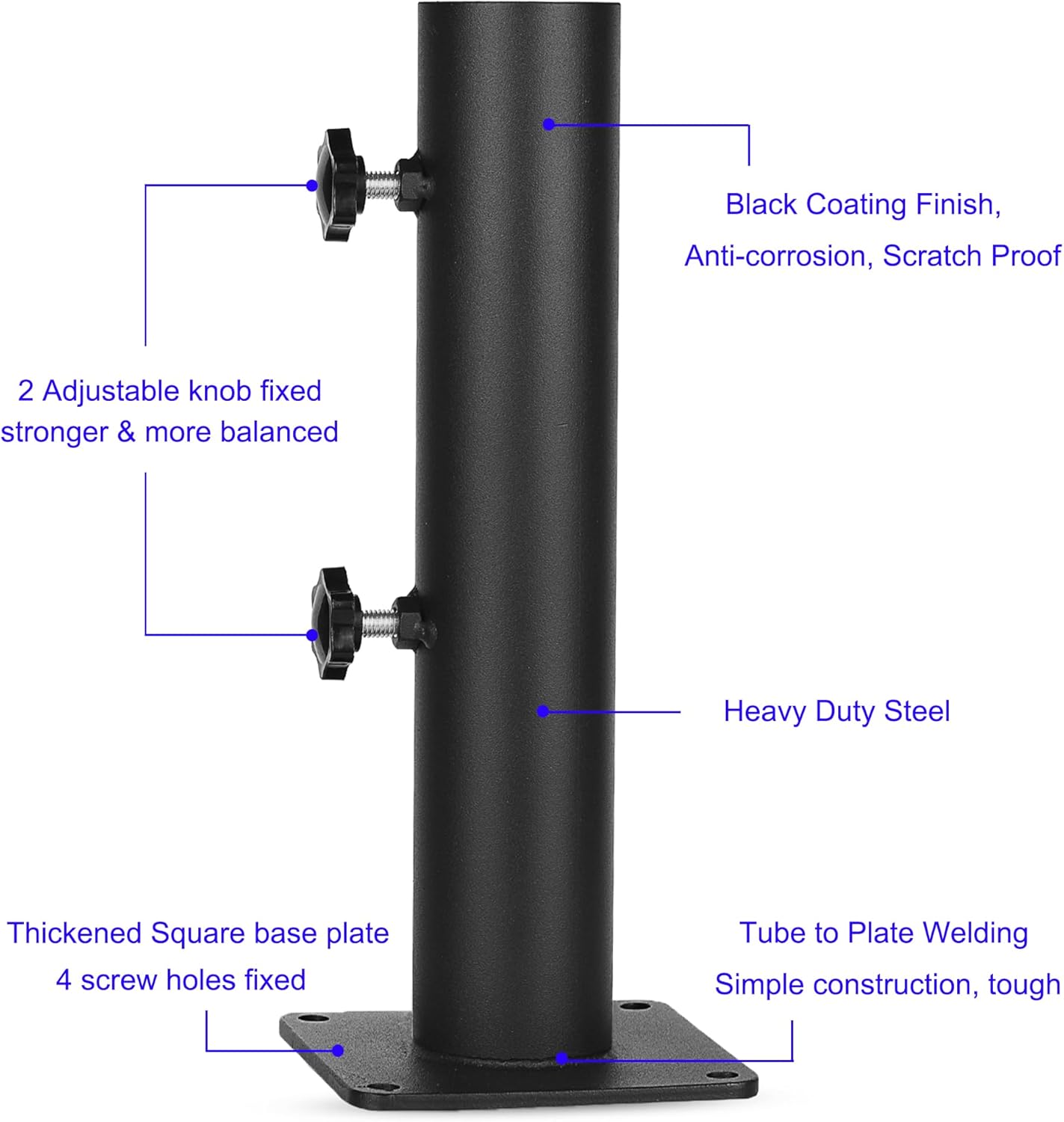 cyuvbuon Base Deck Mount Holder Heavy Duty Clamp Hand-Turn Knob Base ...