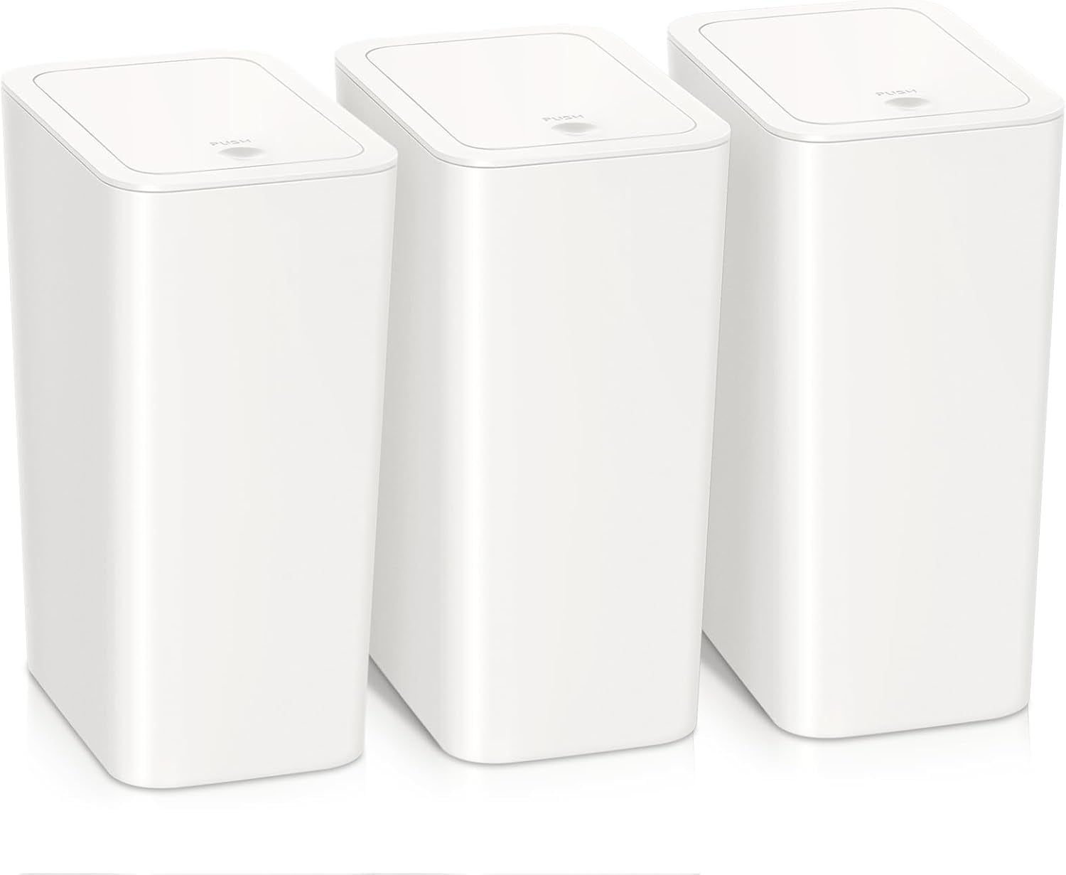 czqnlg 3 Gallon Bathroom Small Trash Can with Lid 15L Slim Garbage Bin ...