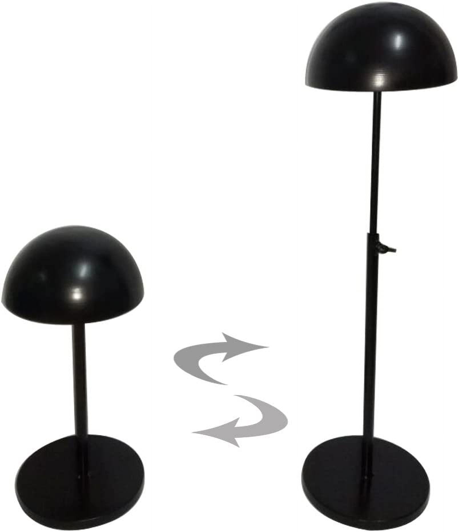 czqnlg 3 Pack Black Adjustable Hat Stand Organizer Metal Dome Shape ...