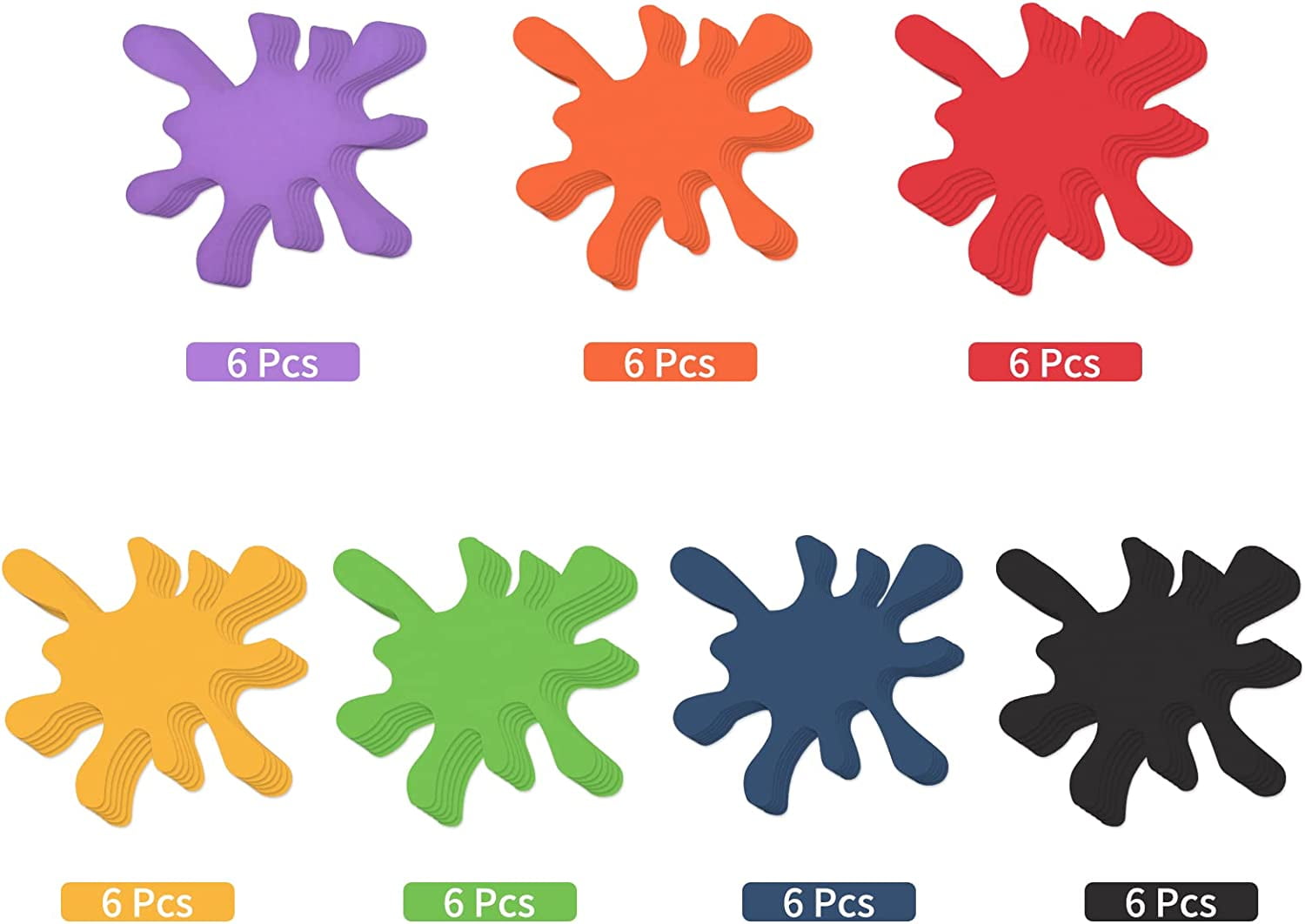 czqnlg 42 Pcs Paint Splatter Cutouts Colorful Art Painting Party ...