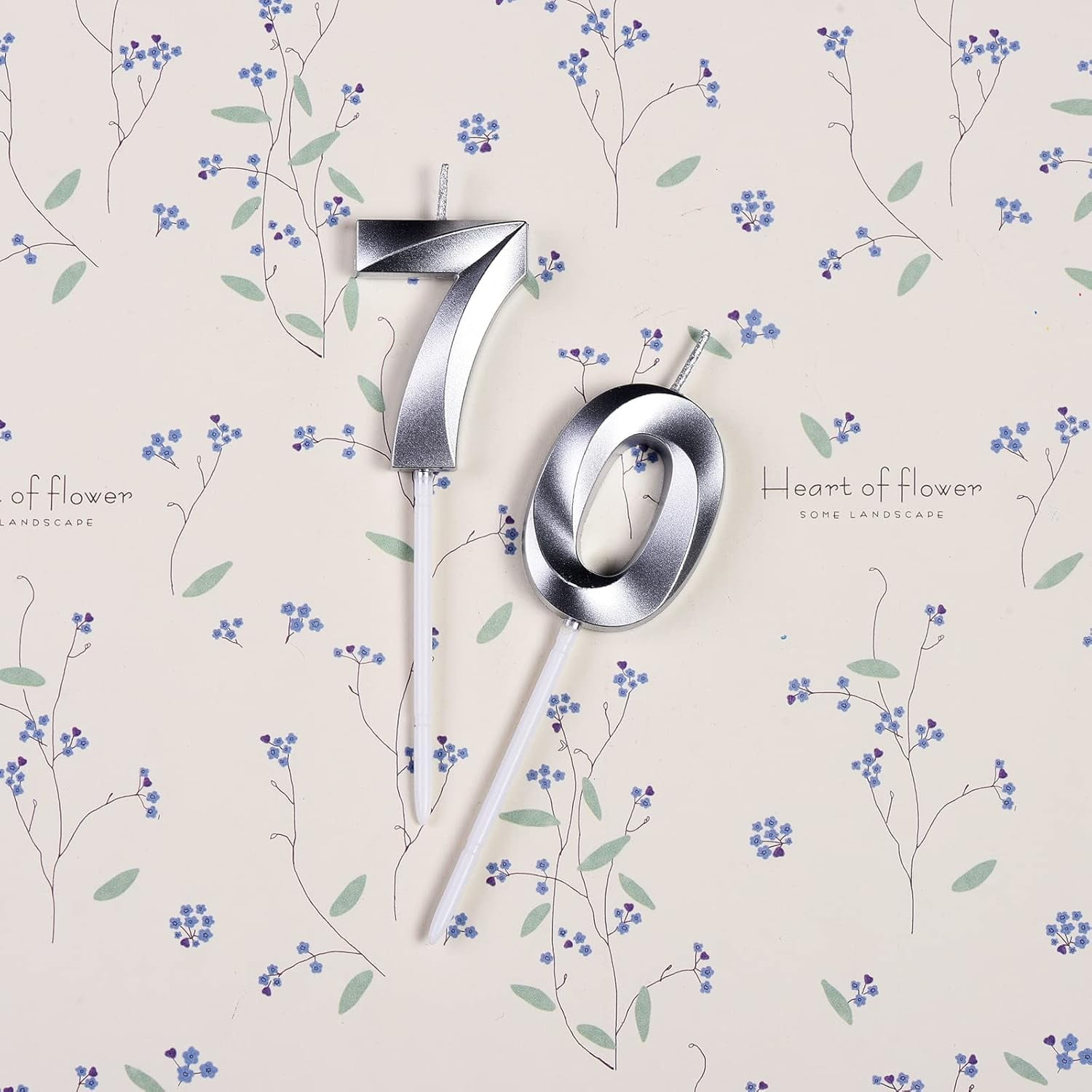 fhxbjoi 70th Birthday Candles Gold Number 70 Cake Toppers 70th Birthday ...