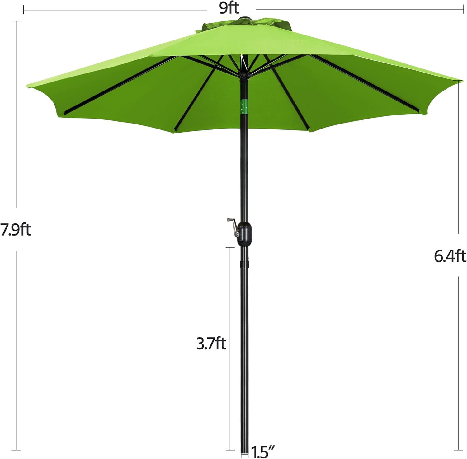 czqnlg 9FT Umbrella Outdoor Umbrella Market Table Sun Shade with Push ...