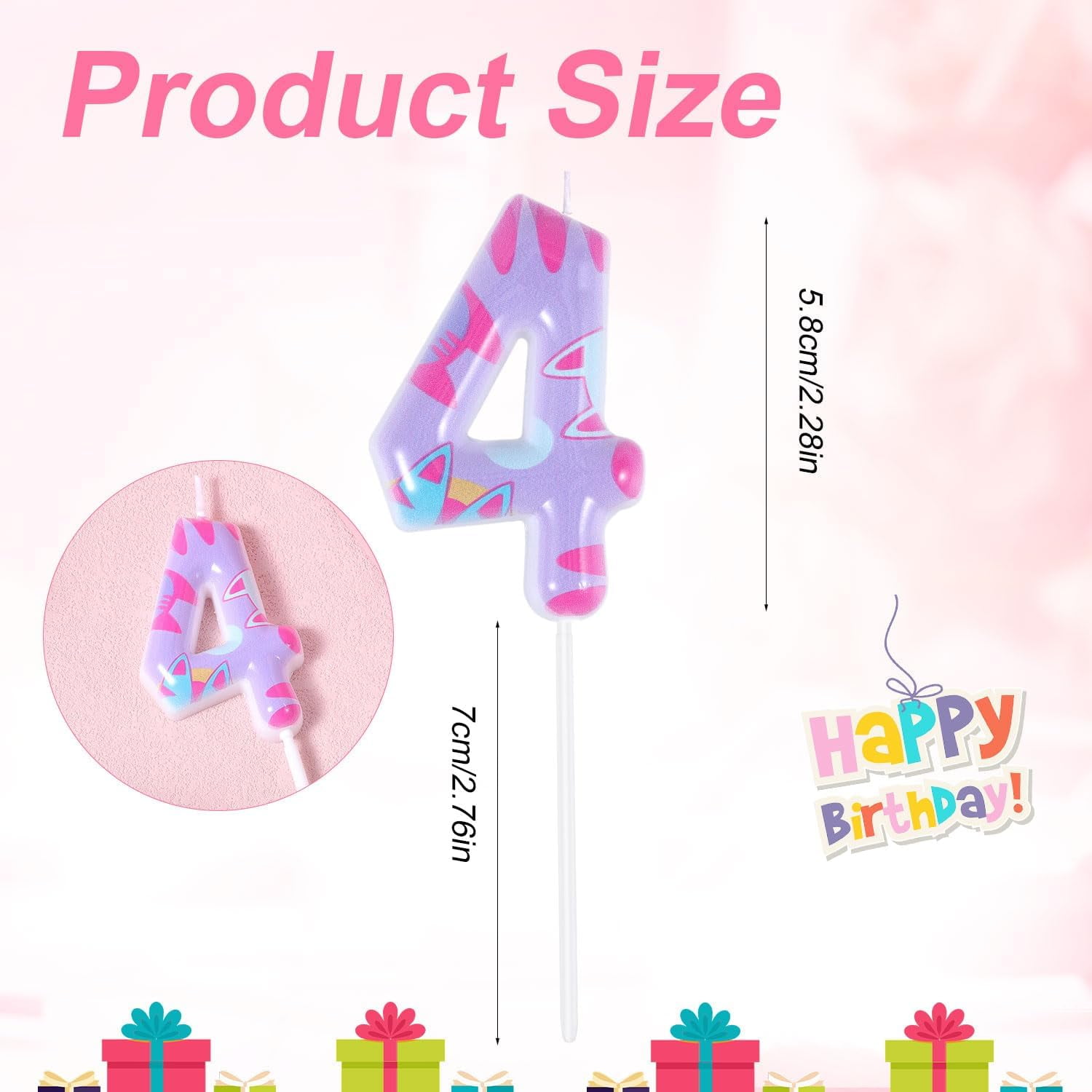 hlquji Cat Themed Birthday Number Candle Cartoon Dollhouse Kitten ...