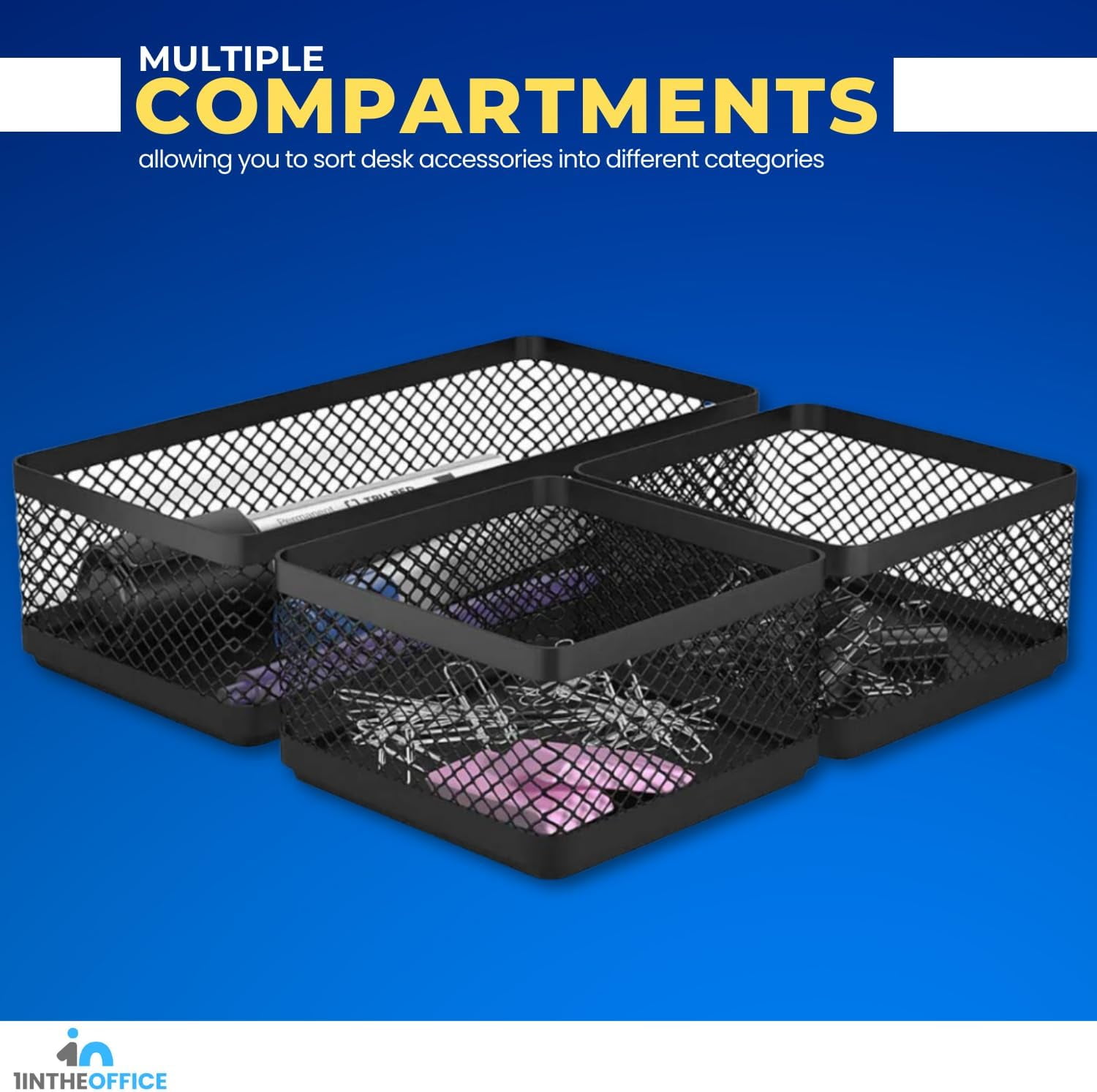 czqnlg Desk Baskets and Organizers Tray Black Mesh Tray Black Wire Mesh ...