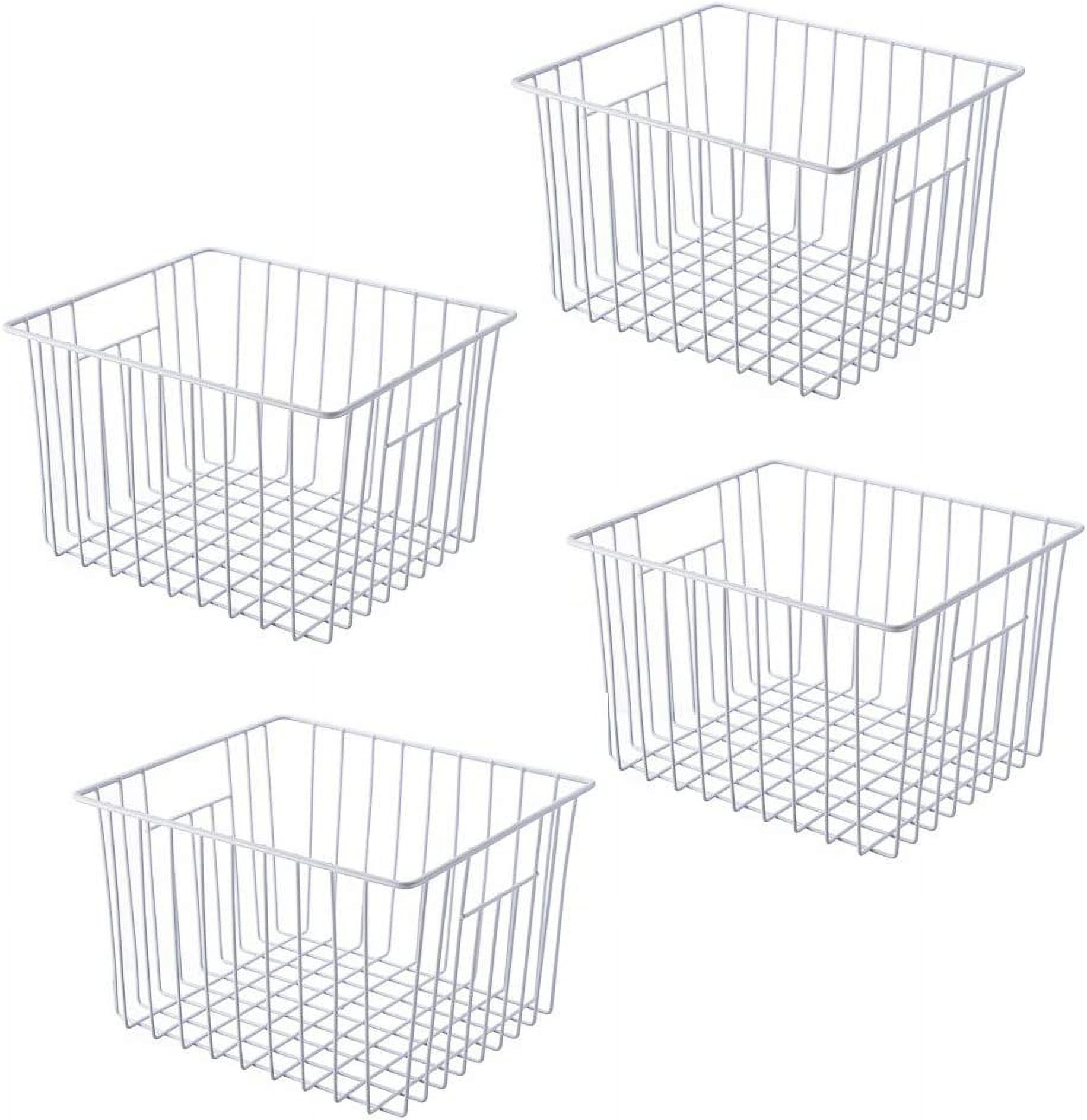 czqnlg Freezer Organizer Bin Kitchen Metal Wire Storage Basket Pantry ...