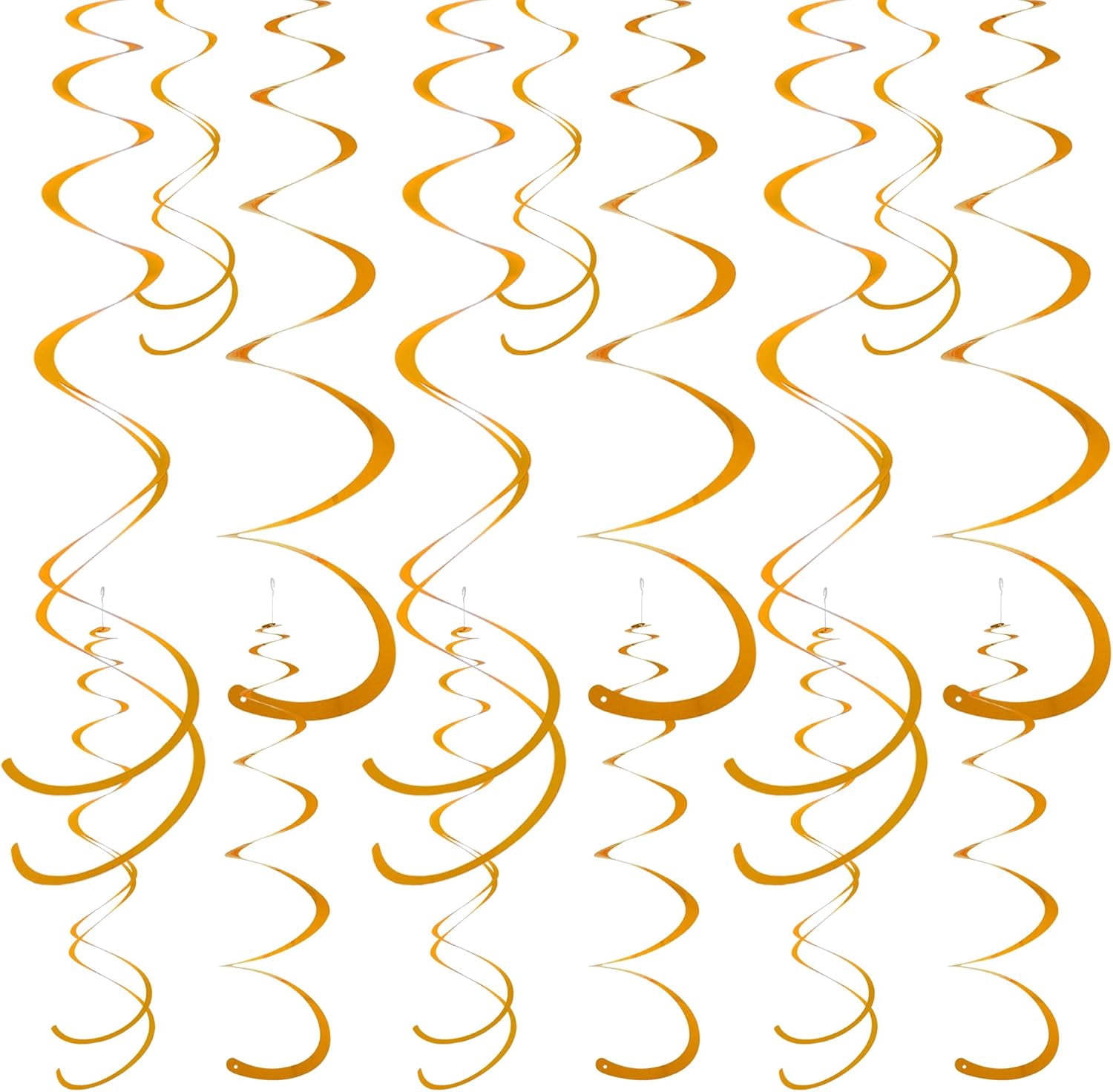 czqnlg Gold Ceiling Swirl Foil Decorations Hanging Plastic Streamer ...