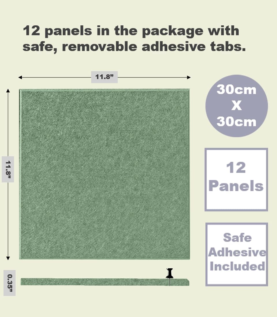 czqnlg Large Cork Board Alternative - 47"x35" 12 Pack Felt Wall Tiles ...