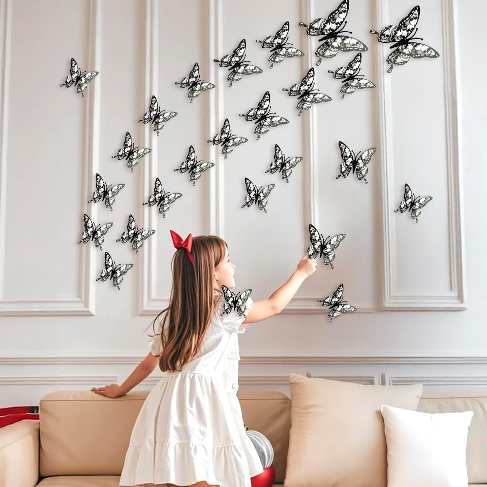 czqnlg Monarch Butterfly Decorations 3D Monarch Butterfly Wall Decor 12 ...
