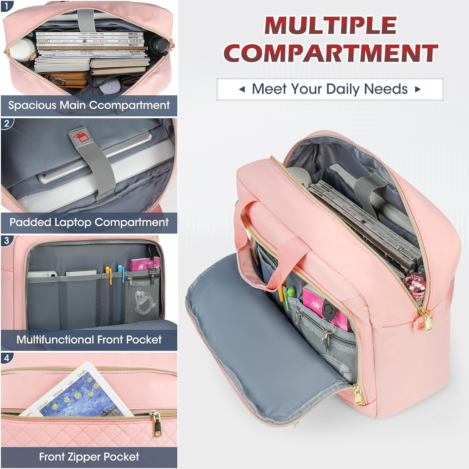 czqnlg NEWHEY Laptop Bag 17.3 Inch Laptop Briefcase for Women Men ...