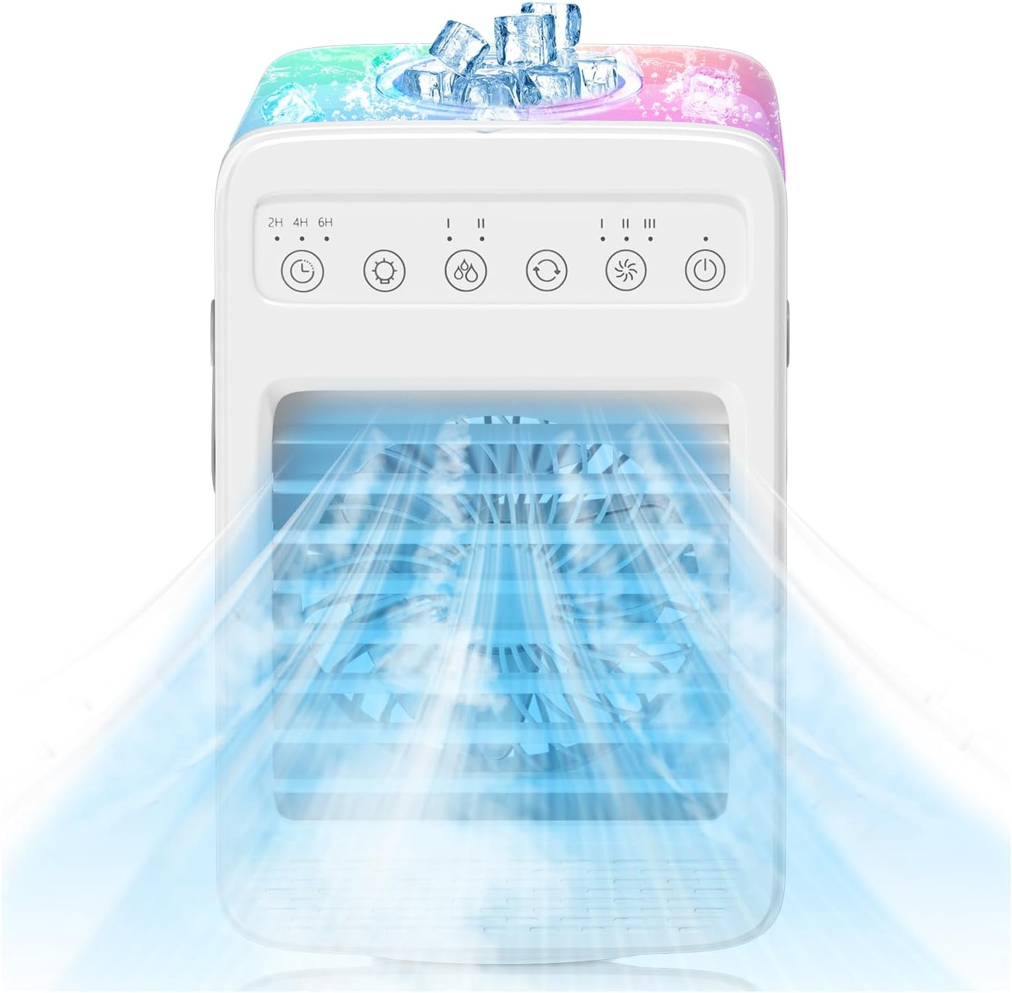 czqnlg Portable Evaporative Air Cooler Air Conditioners with Water Tank ...