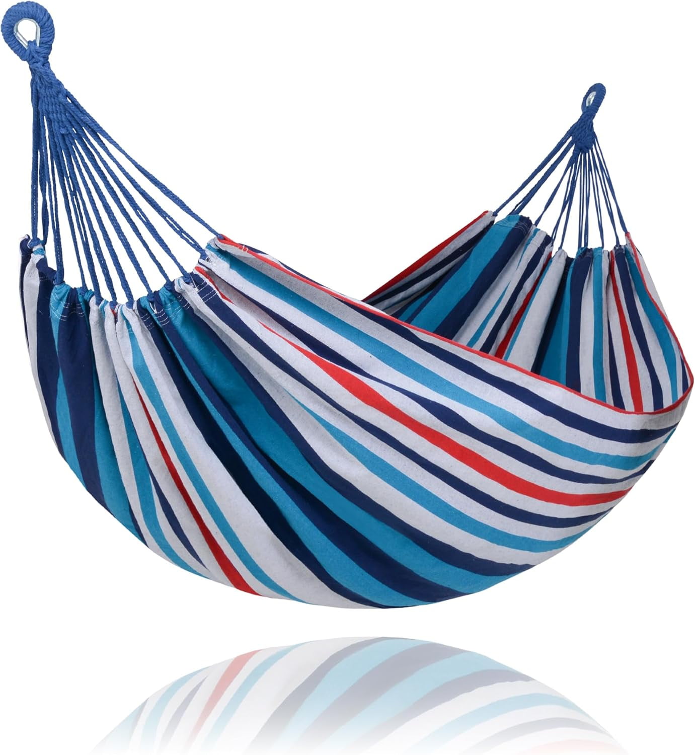 czqnlg Portable Tree Hammock Double 2 Person with Bag Blue Stripe ...