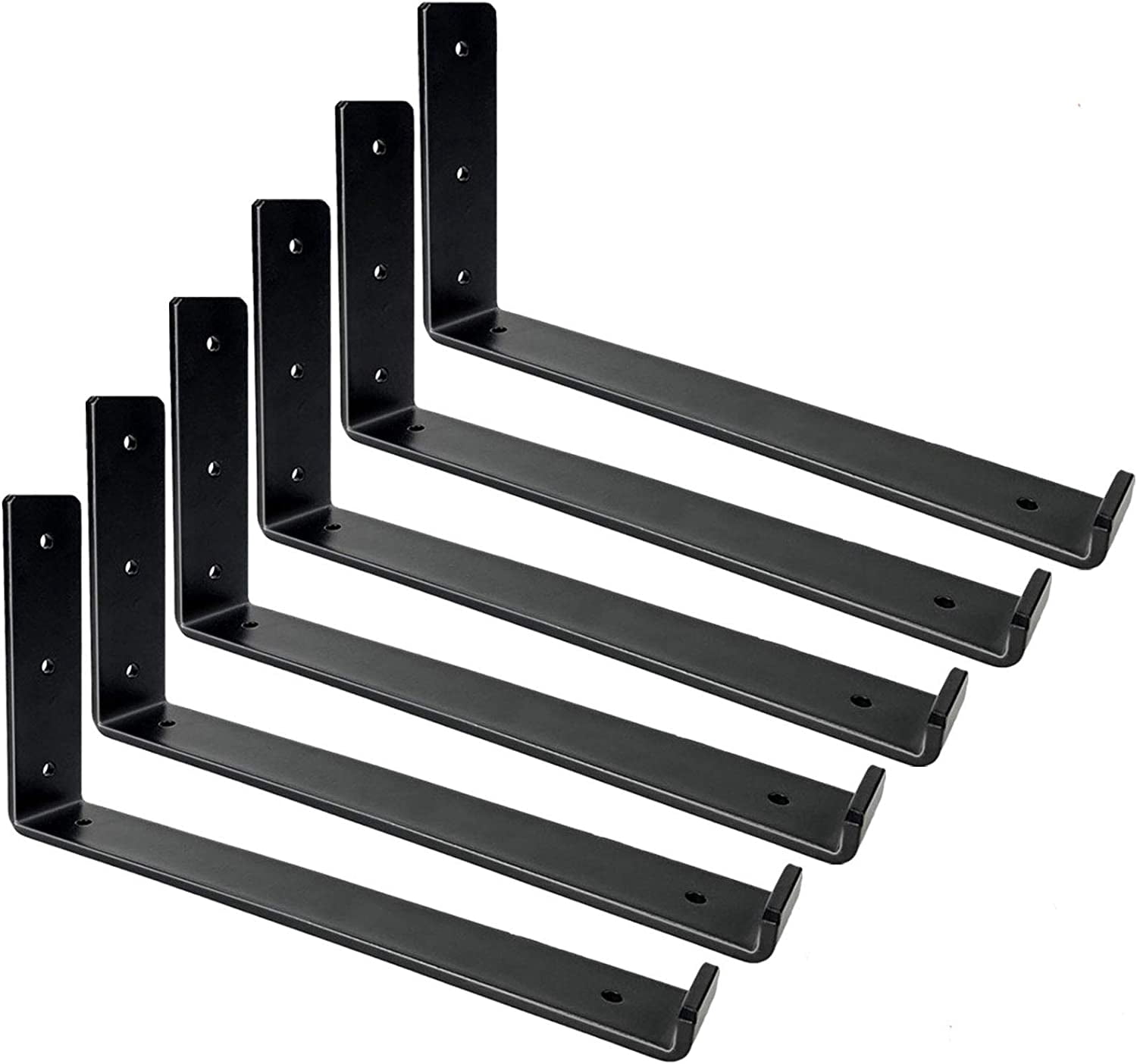 czqnlg Shelf 10 Inch Heavy Duty Black Metal Floating Shelf Bracket ...