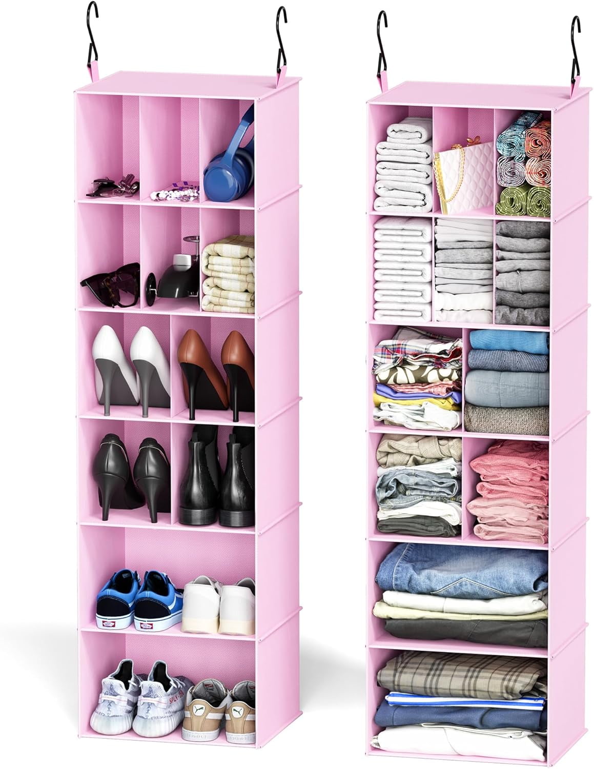 czqnlg SpaceAid 2 Pack Hanging Closet Organizer and Storage with ...