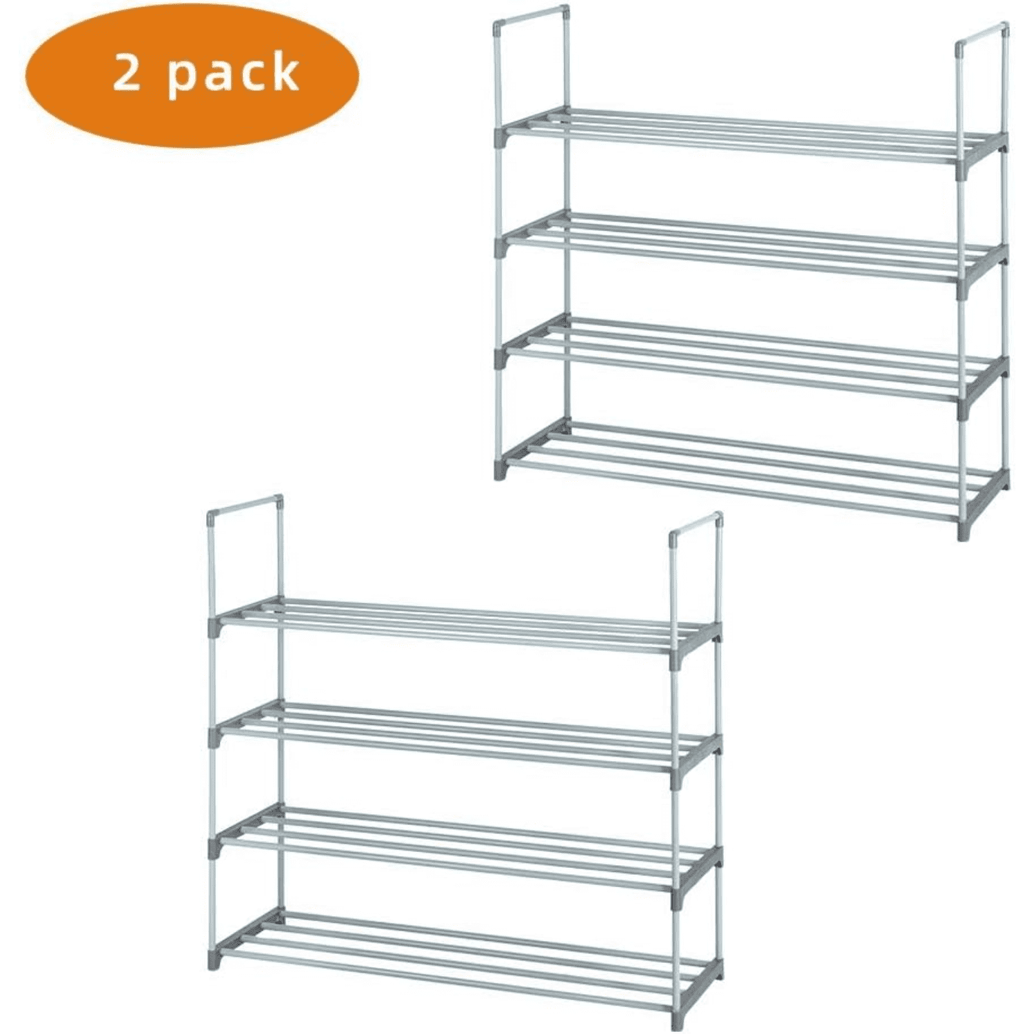 czyyul 8-Tier Metal Shoe Rack Stackable Shoe Shoe Storage Organizer ...