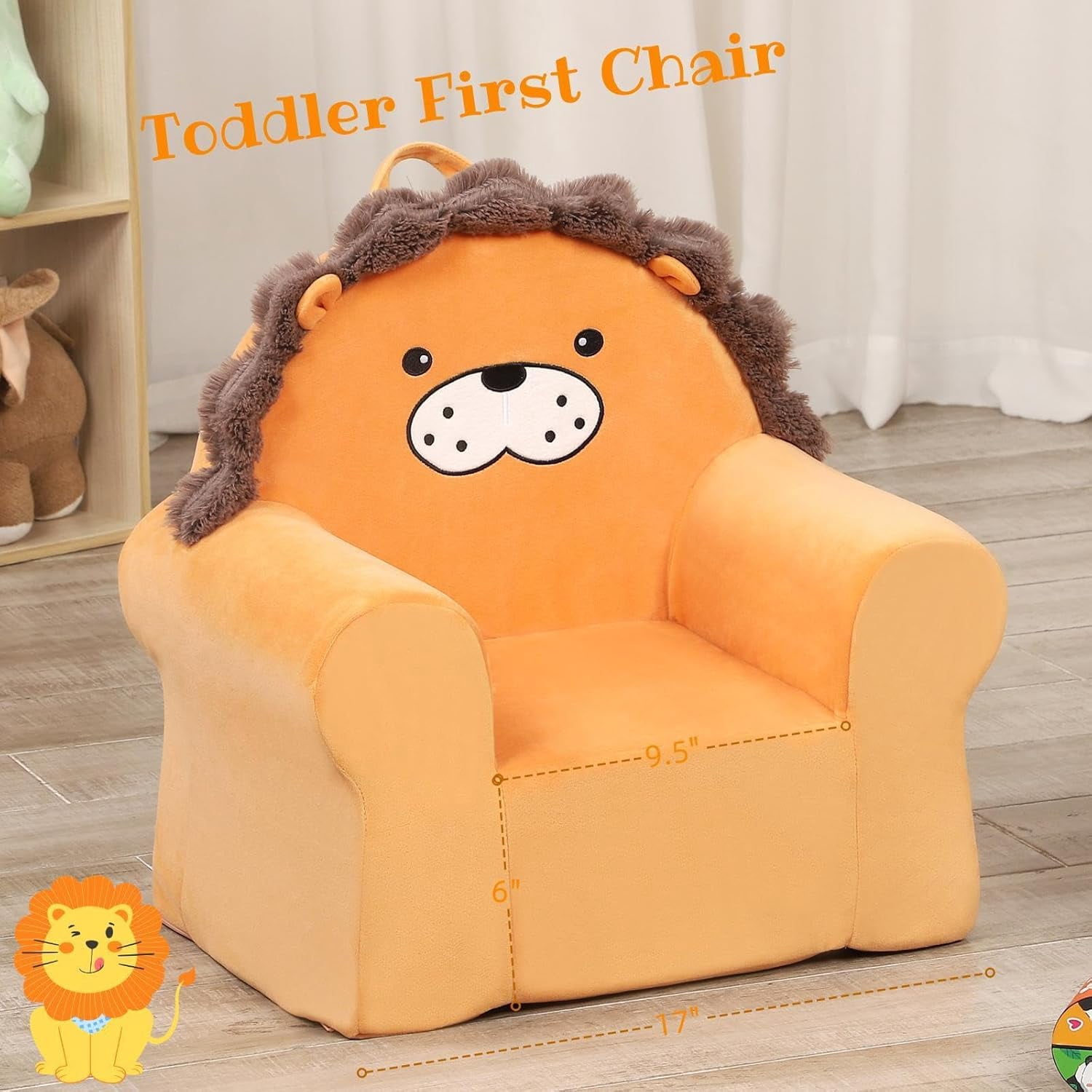 czyyul Cuddly Toddler First Chair Premium Character Chair Dinosaur 18 ...