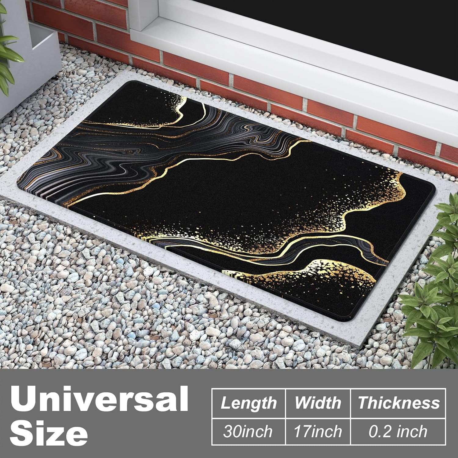 chdqwer Front Door Mat 30"x17" Boho Indoor Outdoor Welcome Mat Heavy ...