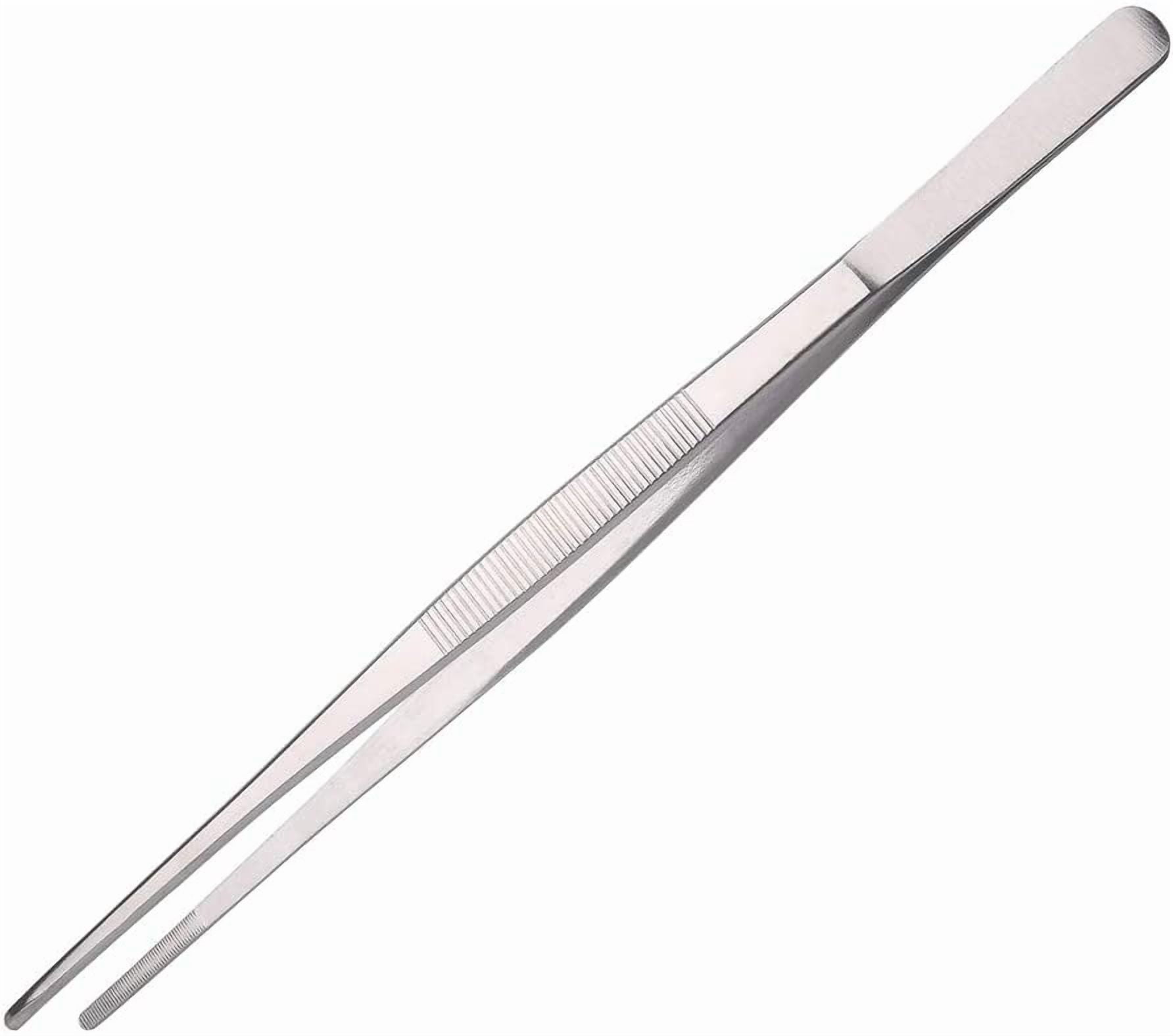 czyyul Long Tweezers - Precision Serrated Kitchen Tongs Barbecue ...