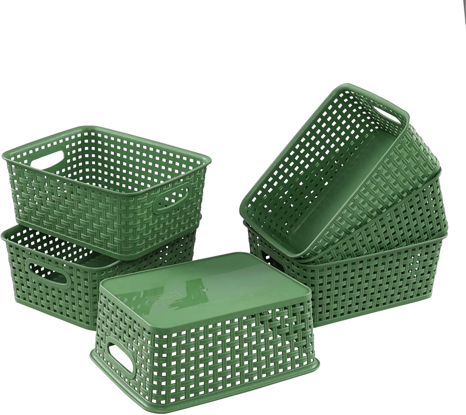 czyyul Multi-Colored Plastic Storage Baskets Office Drawer Organizer ...