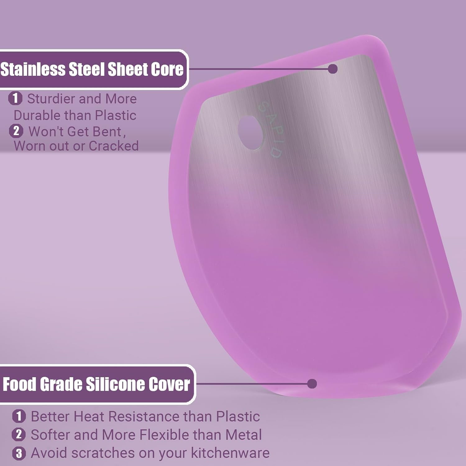 czyyul Sapid Flexible Curved Edge Silicone Bowl Scraper(5.98"x4.3 ...