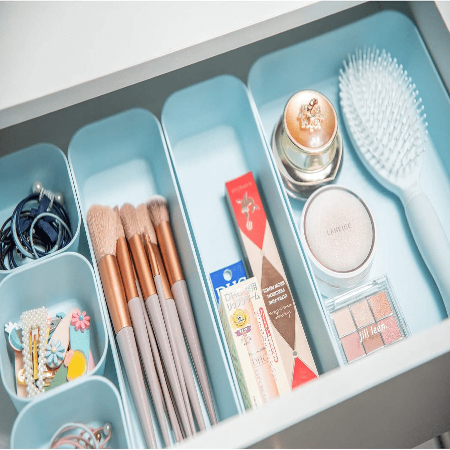 czyyul Set Of 12 Pink Color Plastic Desk Drawer Organizers For Makeup ...