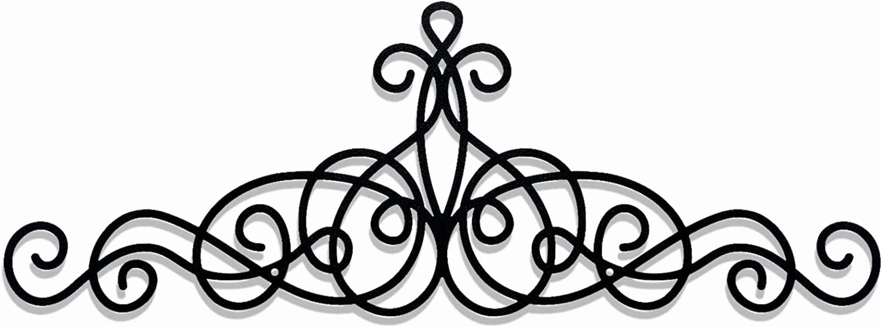 czyyul Small Traditional Metal Scroll Wall Art Decor Rustic Iron Wall ...
