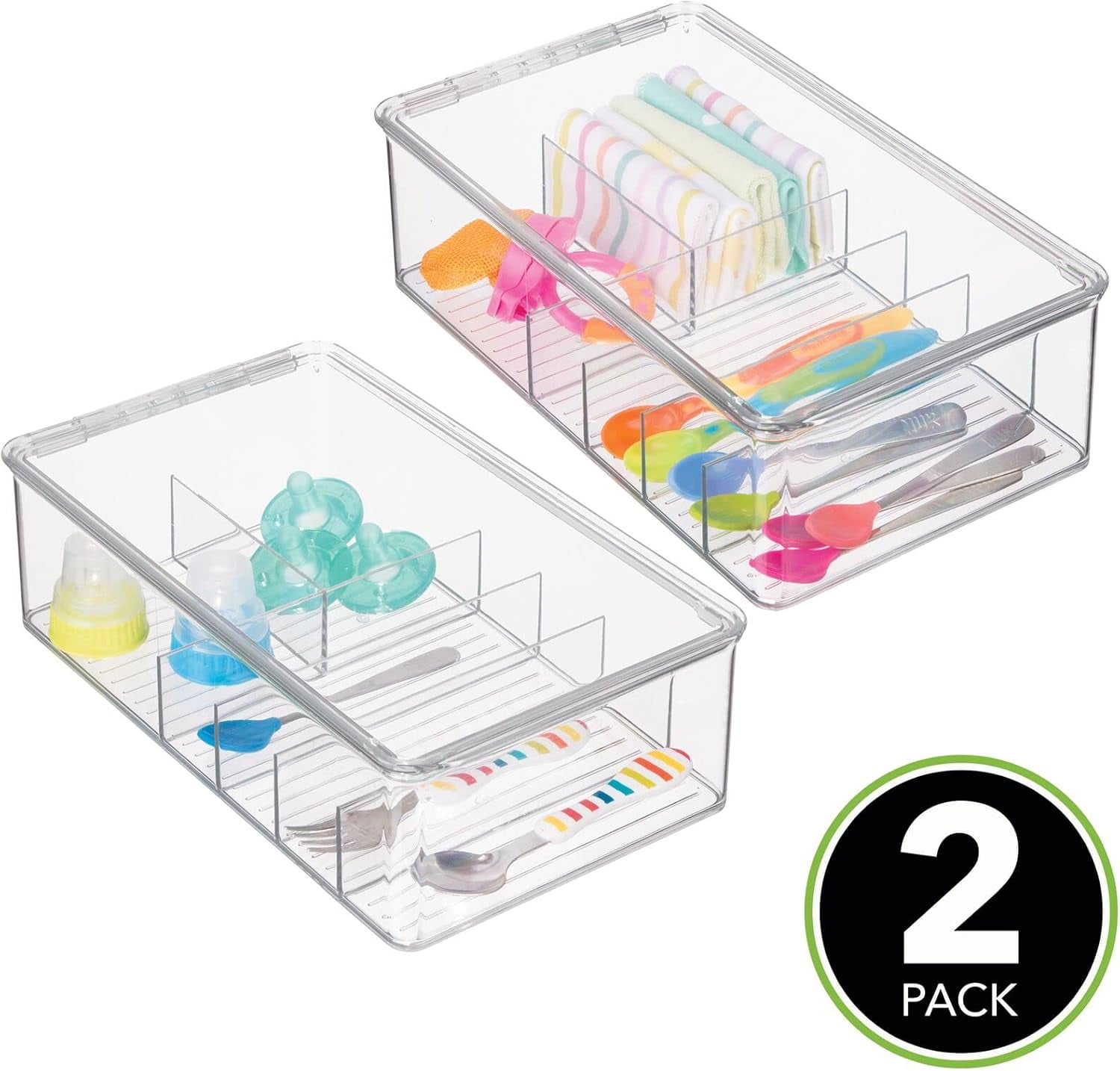fhxbjoi Stackable Plastic Storage Organizer Container for Kitchen ...