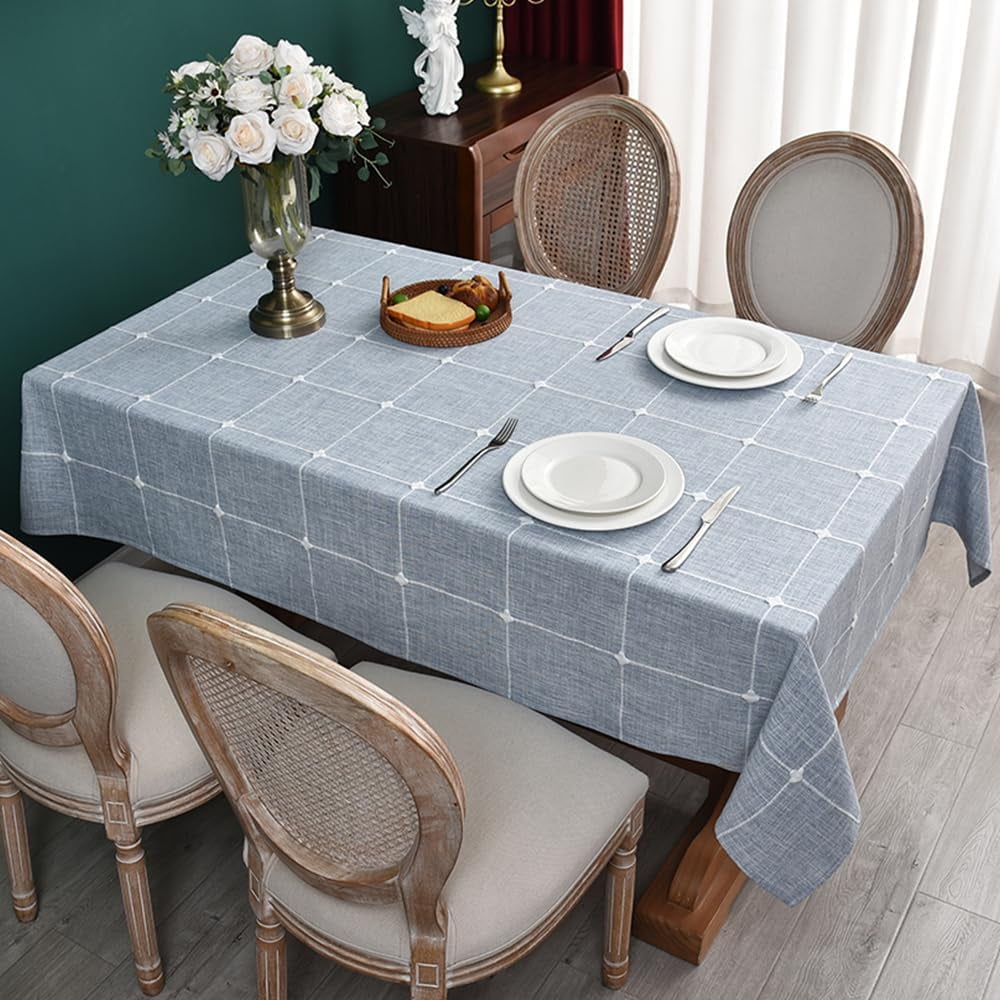 czyyul Table Cloth Blue Tablecloth for Rectangle Tables Heavy Weight ...
