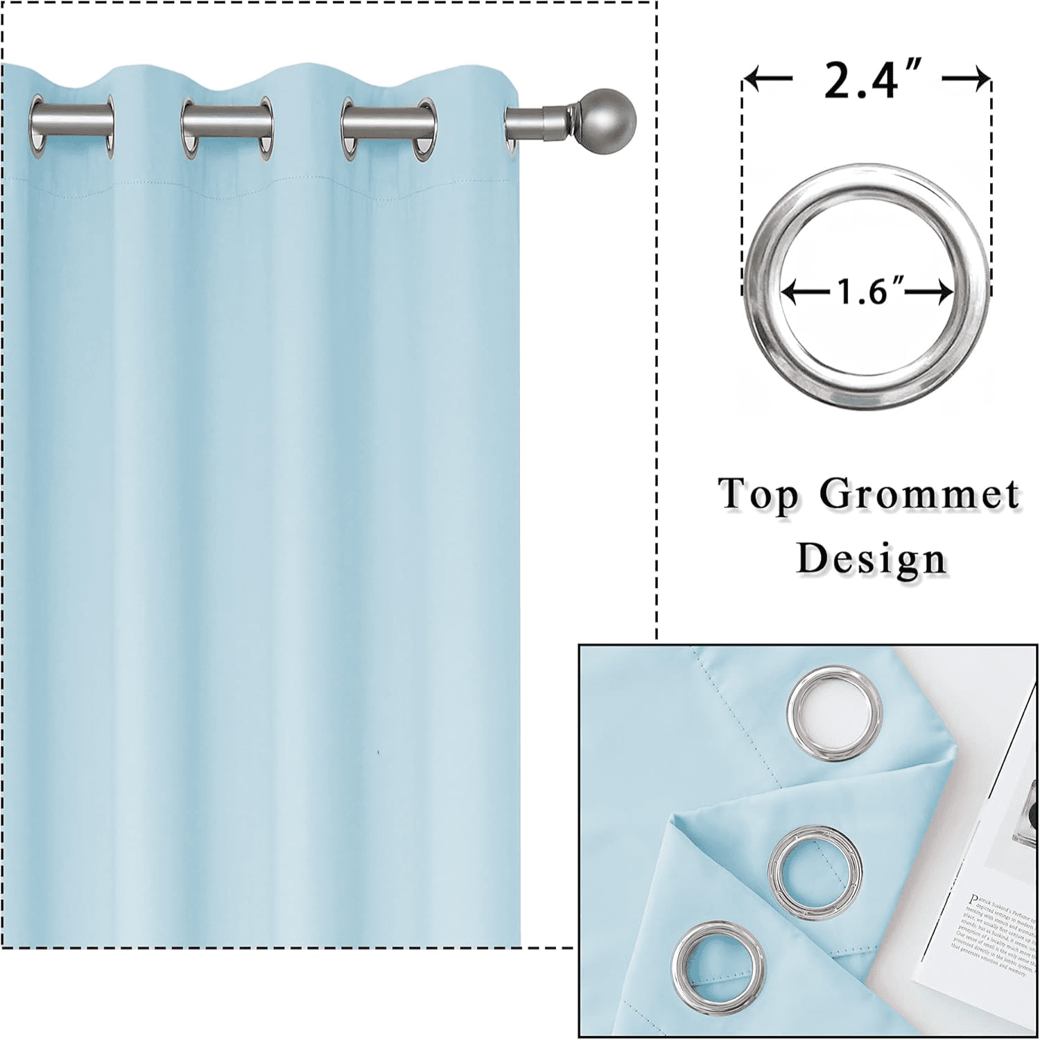 czyyul Teal Small Window Curtains Tiers 36 Inches Long for Basement ...