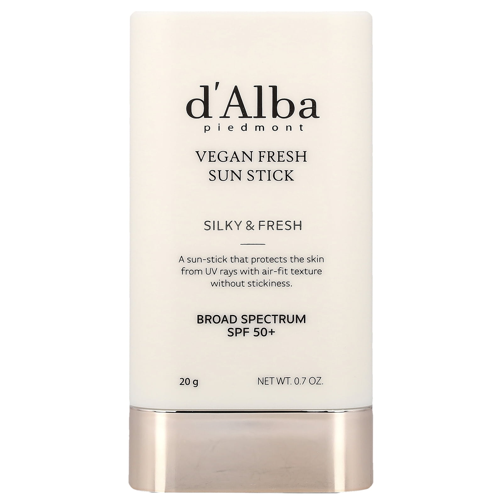 d'Alba Vegan Fresh Sun Stick, SPF 50+, 0.7 oz (20 g) - Walmart.com