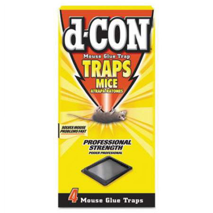 d-CON Mouse Glue Trap, Plastic, 4 Traps/Box, 12 Boxes/Carton (78642 ...