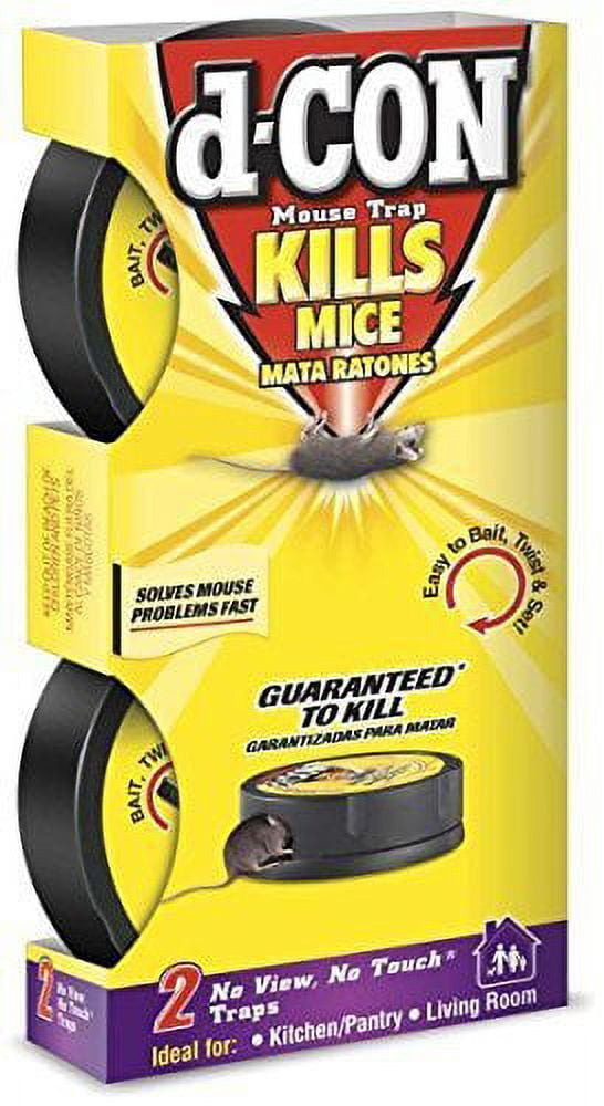 d-CON No View, No Touch Covered Mouse Trap, 2 Traps Pack of 2 - Walmart ...