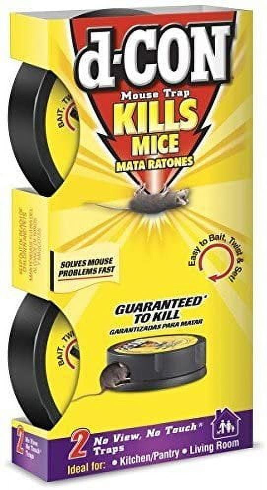 d-CON No View, No Touch Covered Mouse Trap, 2 Traps Pack of 2 - Walmart.com