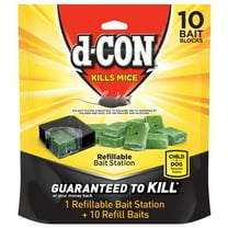 d-CON Refillable Corner Fit Mouse Poison Bait Station, 1 Trap + 12 Bait ...