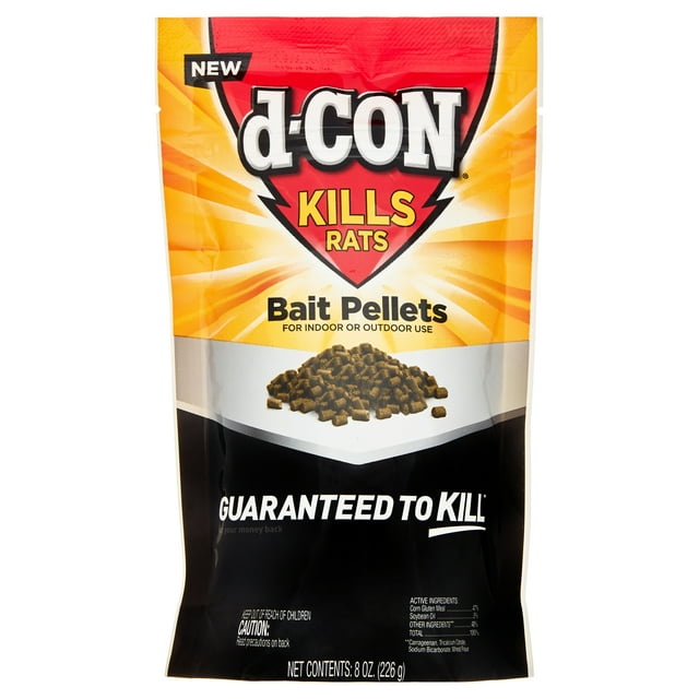 d-Con Rat Bait Pellet Bag, 8 oz - Walmart.com