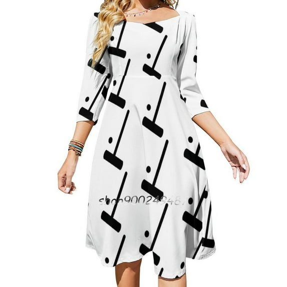 d Croquet Mallet And Ball Patterned Evening Party Dresses Midi Sexy ...