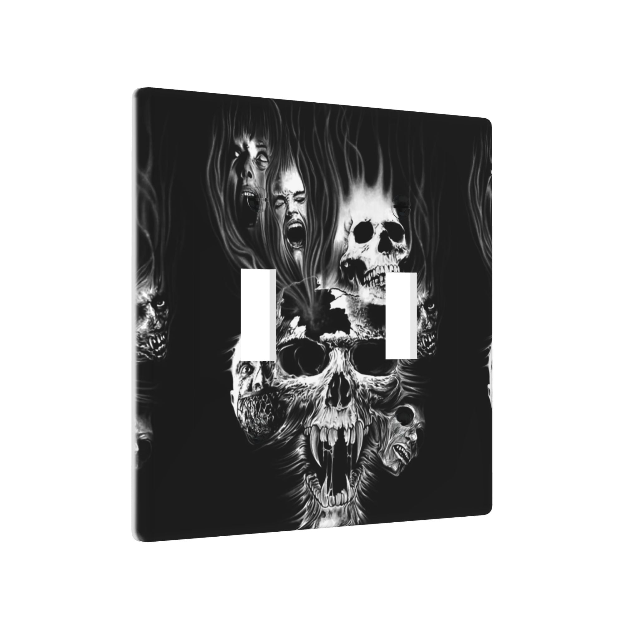 d Print Skull Double Toggle Light Switch Plate Decorative Wall Plate ...
