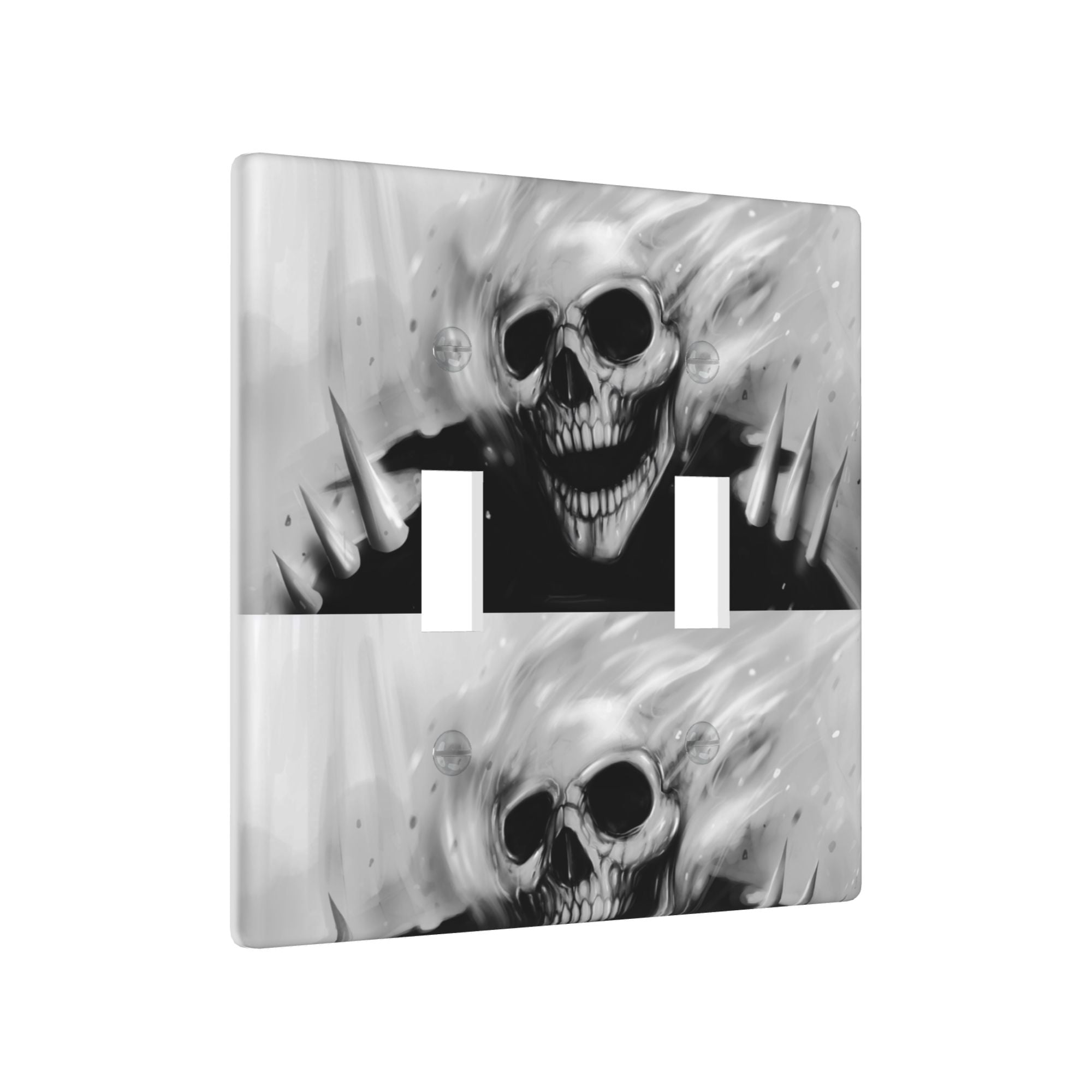 d Skull Printed Double Toggle Light Switch Plate Decorative Wall Plate ...